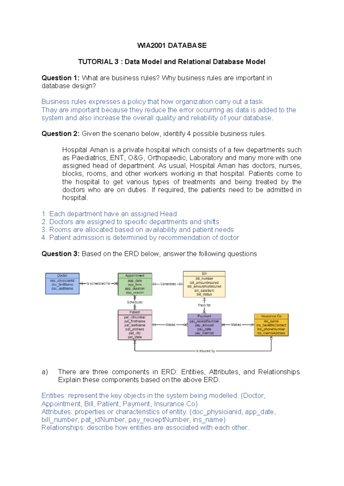 Jawapan t3 poim - WIA2001 DATABASE TUTORIAL 3 : Data Model and Relational Database Model ...