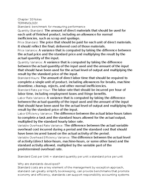 ACC Final Exam Study Guide - ACC 213 – Principles of Managerial Accounting Final Exam – Study ...