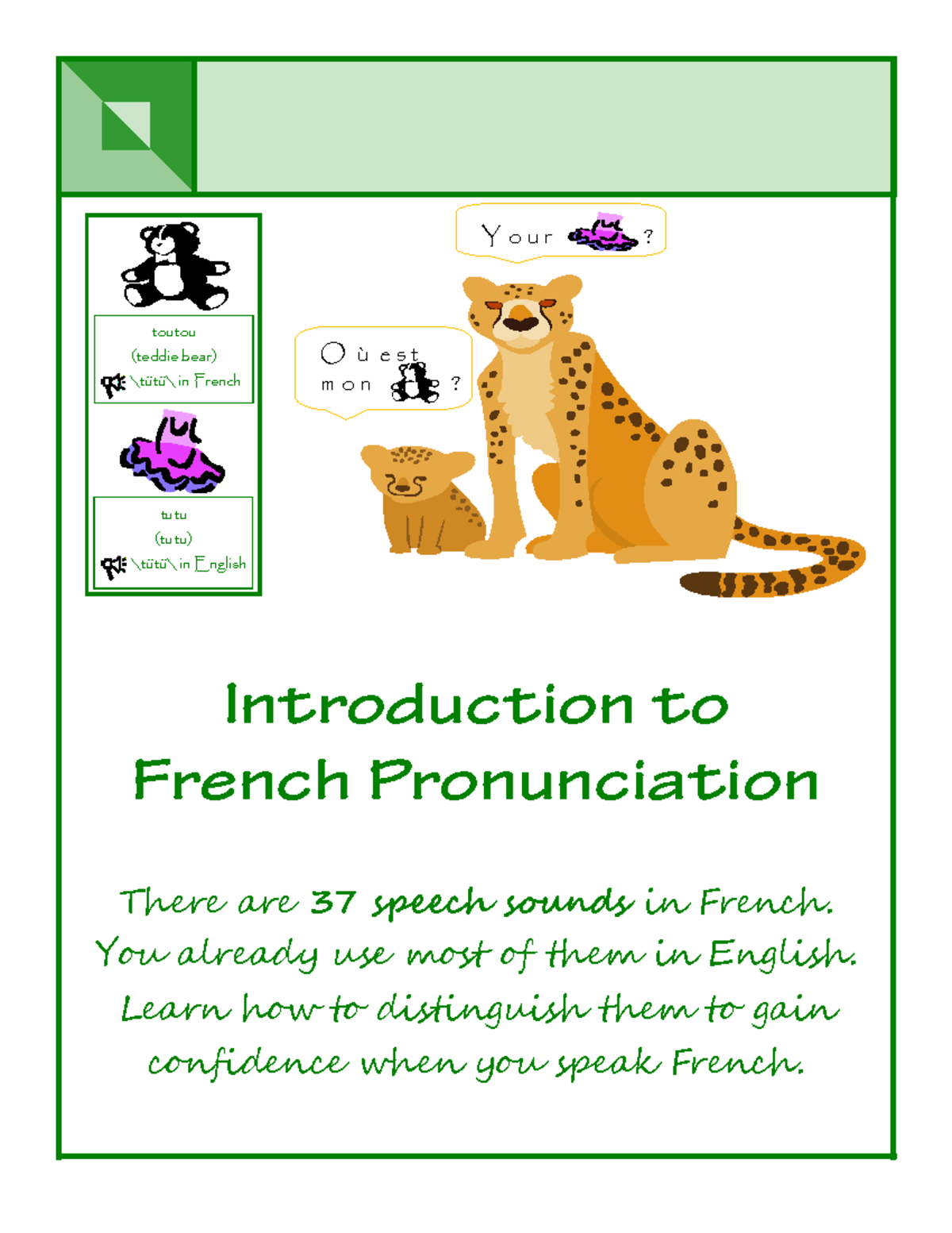 French pronunciation parts 1 and 2 - Introduction to French ...