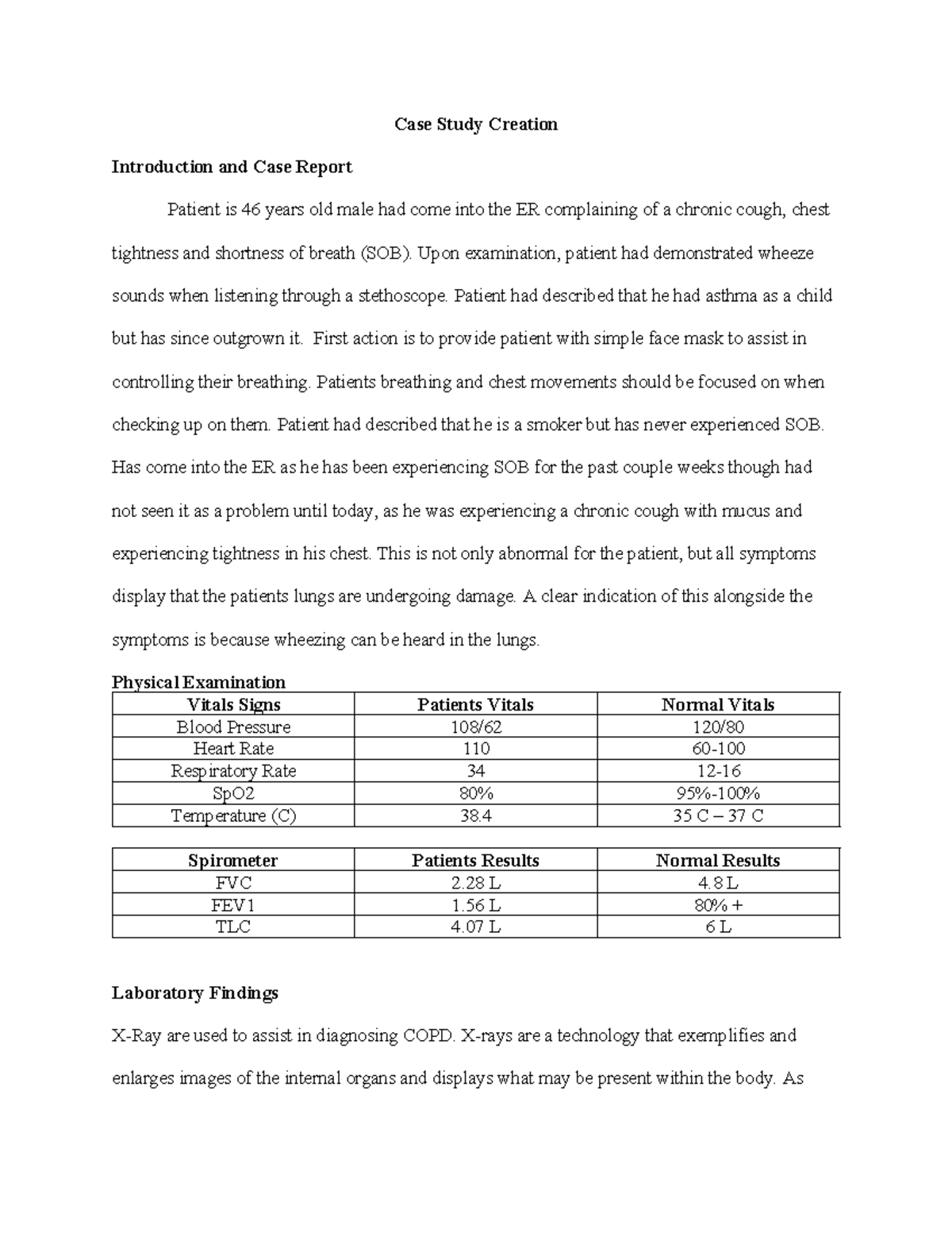 Case Study Creation - Case Study Creation Introduction and Case Report ...