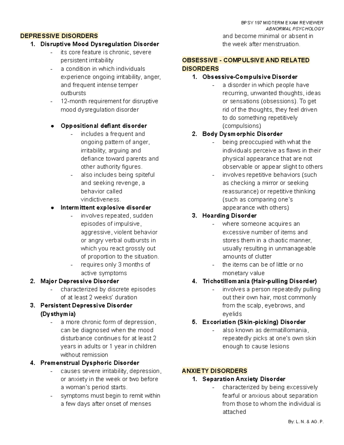 Compe-AB- Psych- Midterm- Reviewer-depressive-personality - ABNORMAL ...