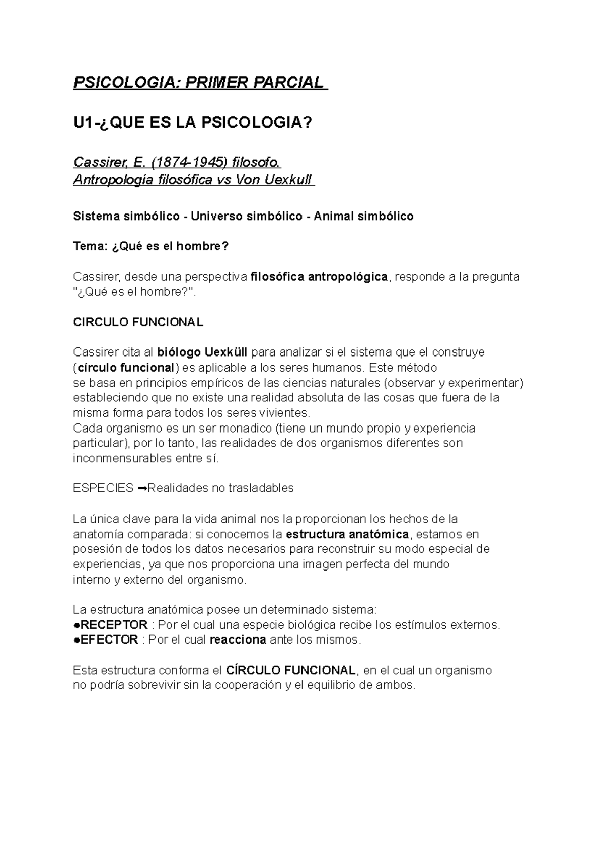 Resumen de psicología catedra Quattrocchi - PSICOLOGIA: PRIMER PARCIAL U1-¿QUE ES LA PSICOLOGIA ...