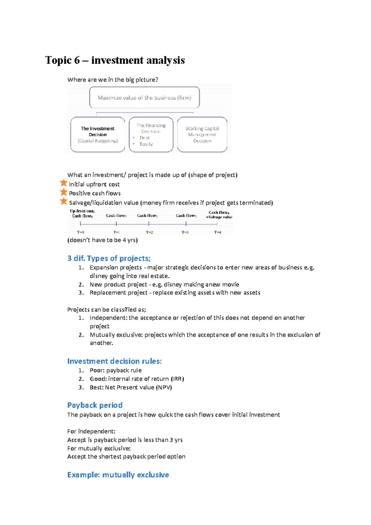 Topic 6 - investment analysis - Topic 6 – investment analysis Where are ...