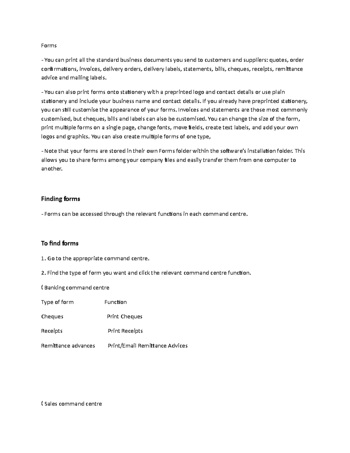 Information Technology - Forms You can print all the standard business ...