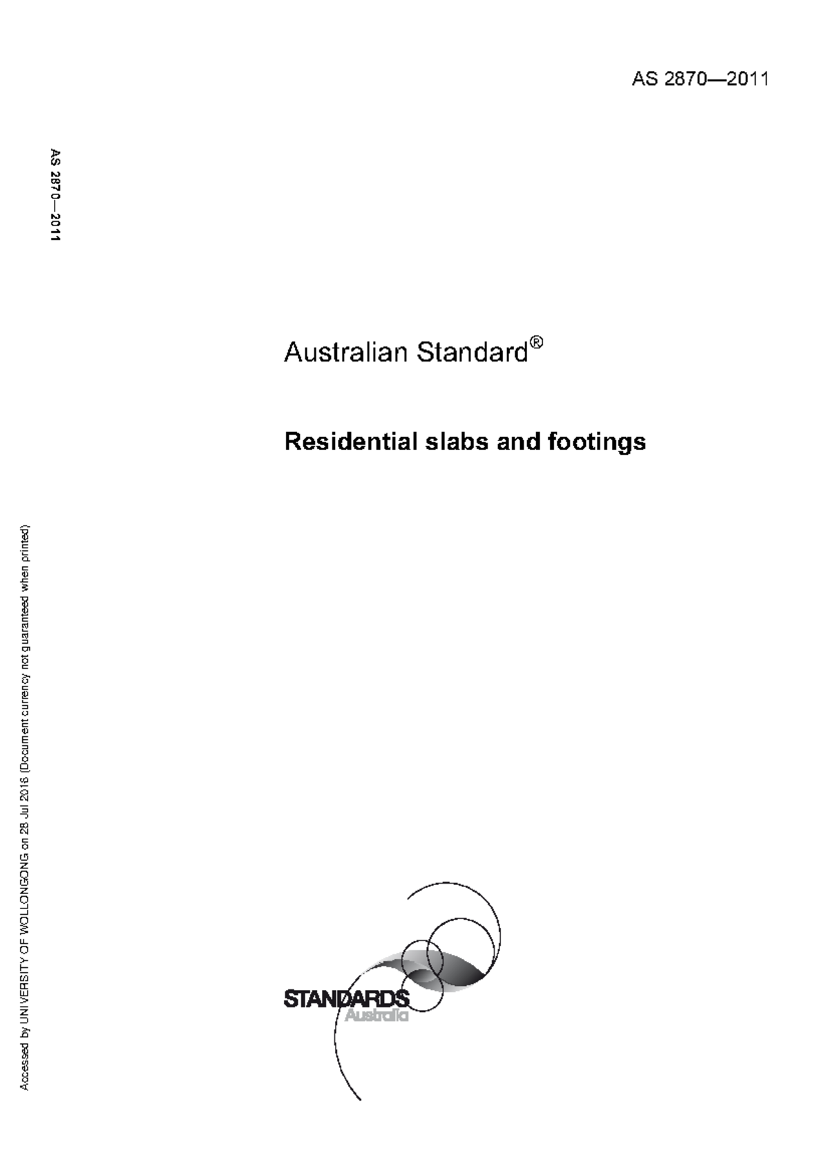 AS 2870-2011 Residential Slabs - Australian Standard ® Residential ...
