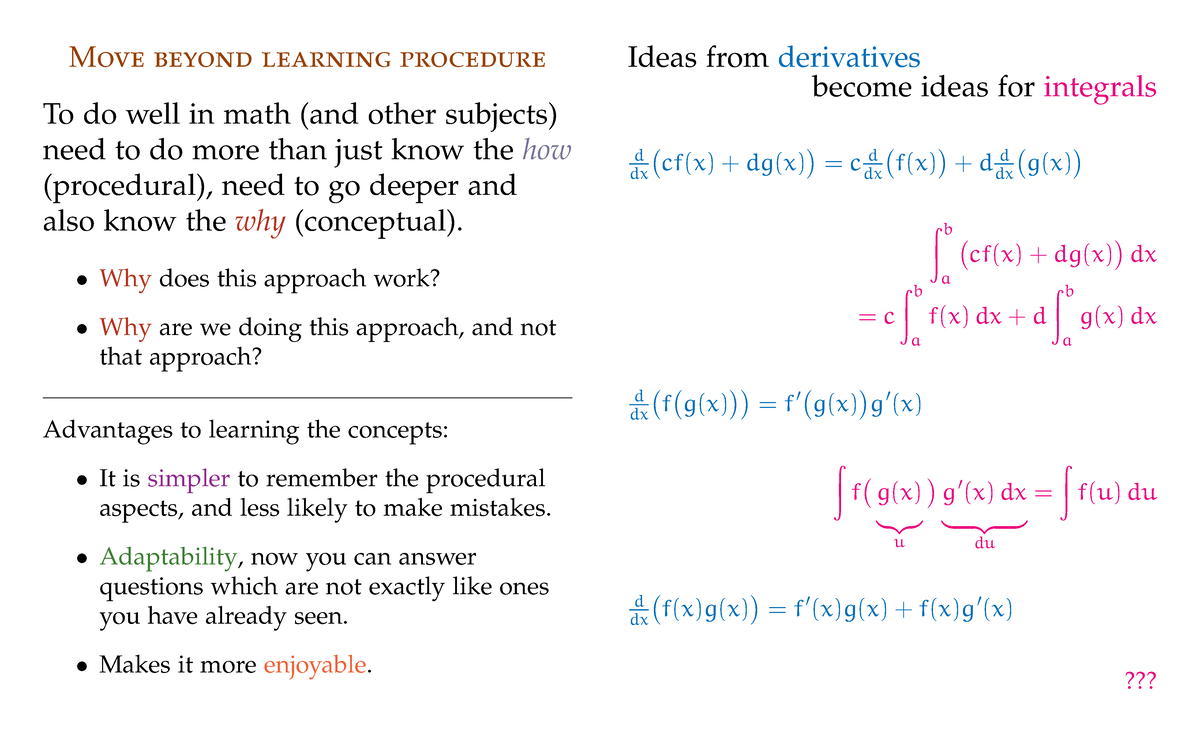 166 session 2 notes - Move beyond learning procedure To do well in math ...