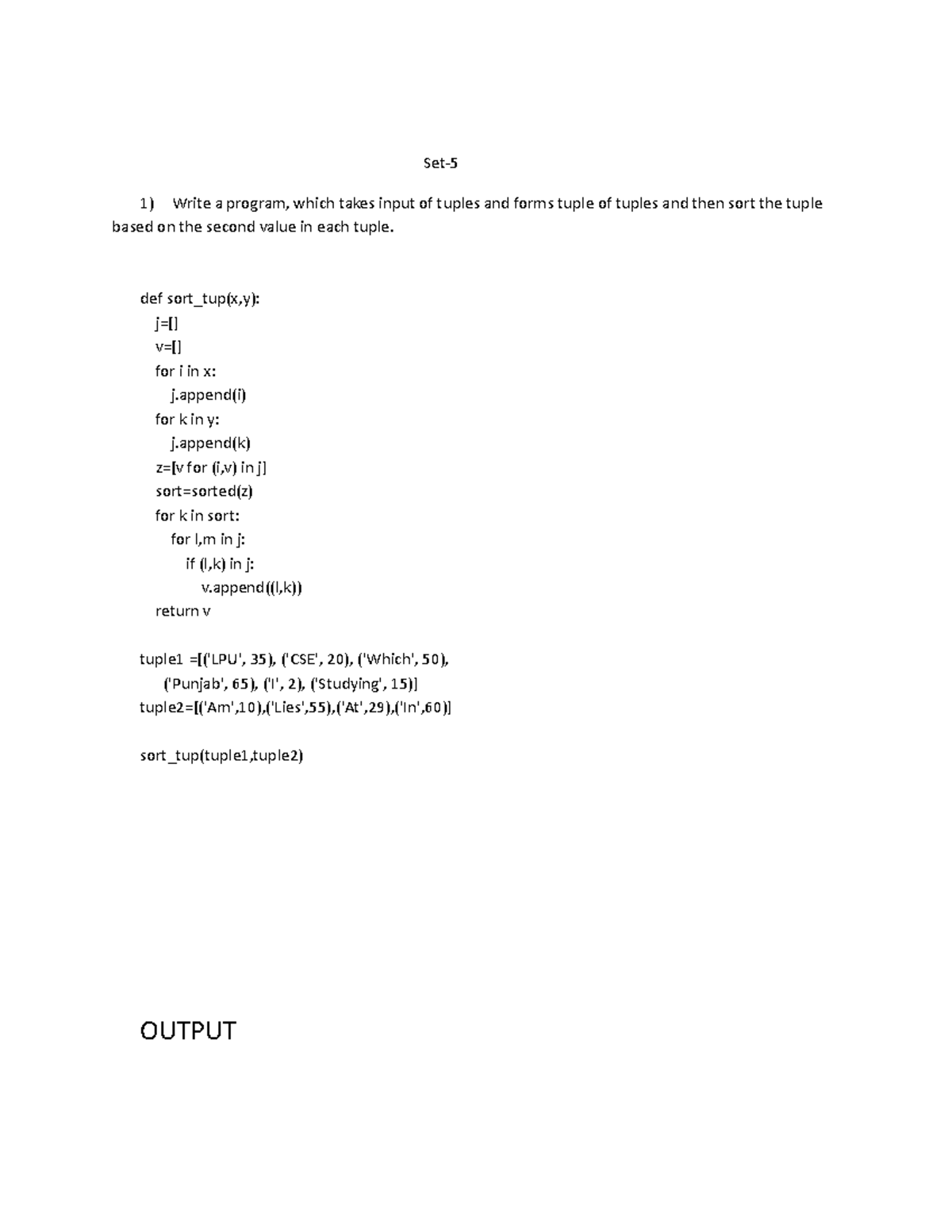 12009 339 - assignment - Set- Write a program, which takes input of ...