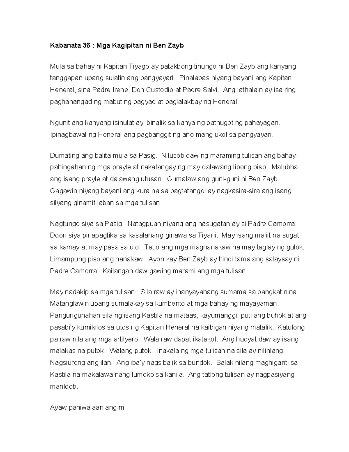 Chapter 36 el fili - ghreiyriyiyiytiyhtih - Kabanata 36 : Mga Kagipitan ...