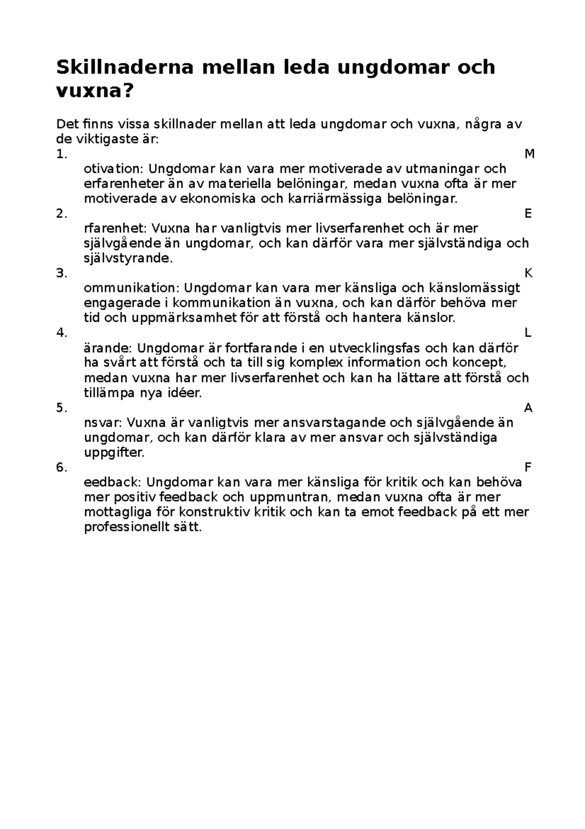 Skillnad mellan leda ungdomar och vuxna - Skillnaderna mellan leda ...