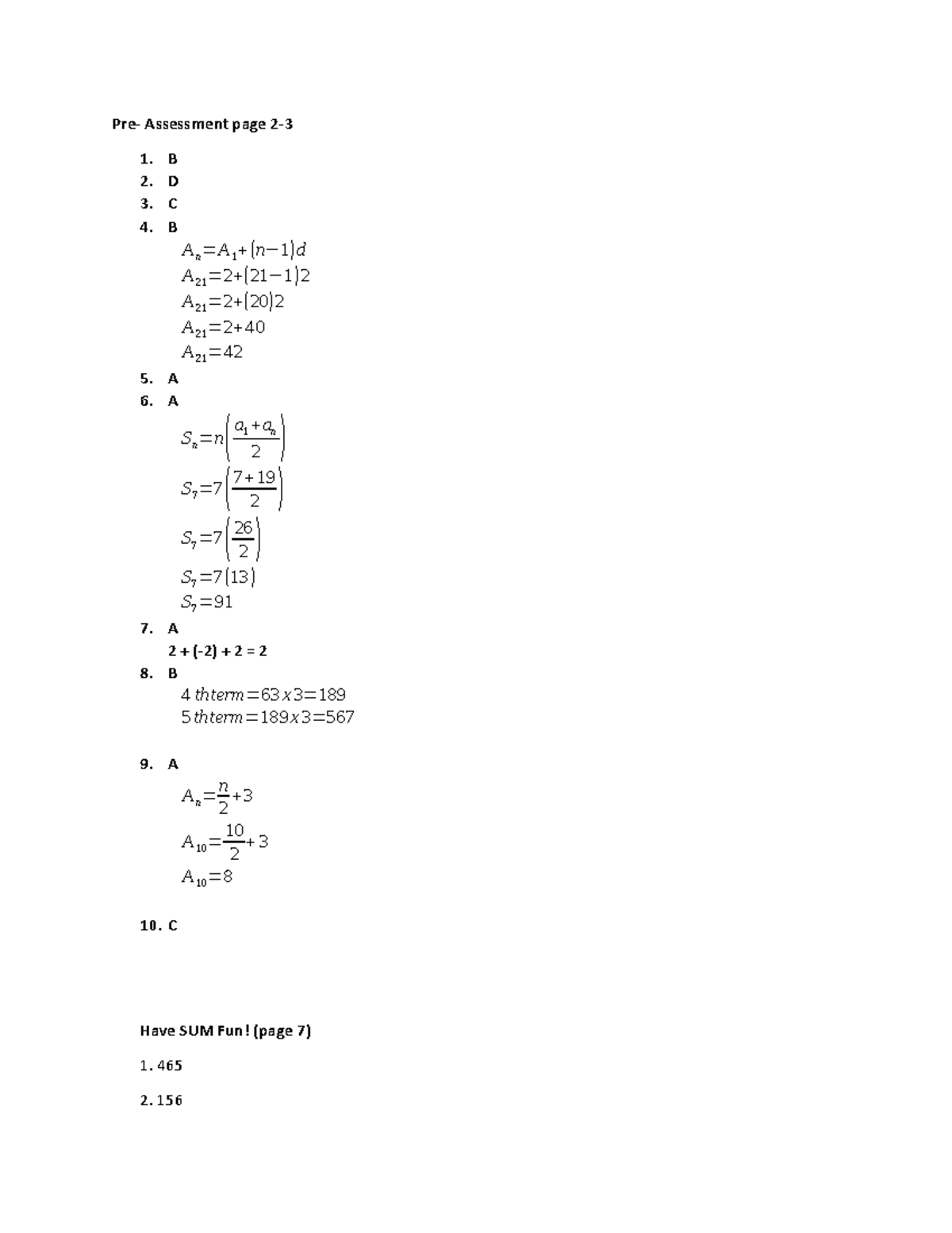 Math chapter 4 practice materials for college students - Pre ...