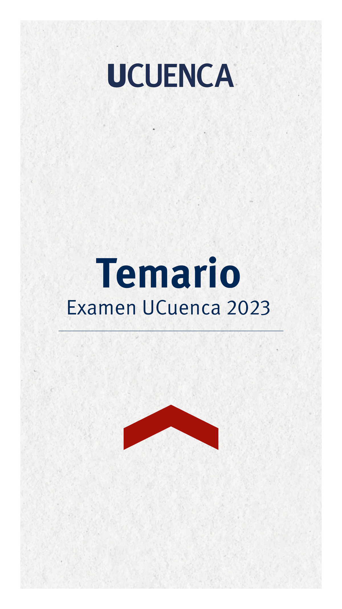 Temario ucuenca - ............................. - Admisiones 2023 Temario Examen UCuenca 2023 ...