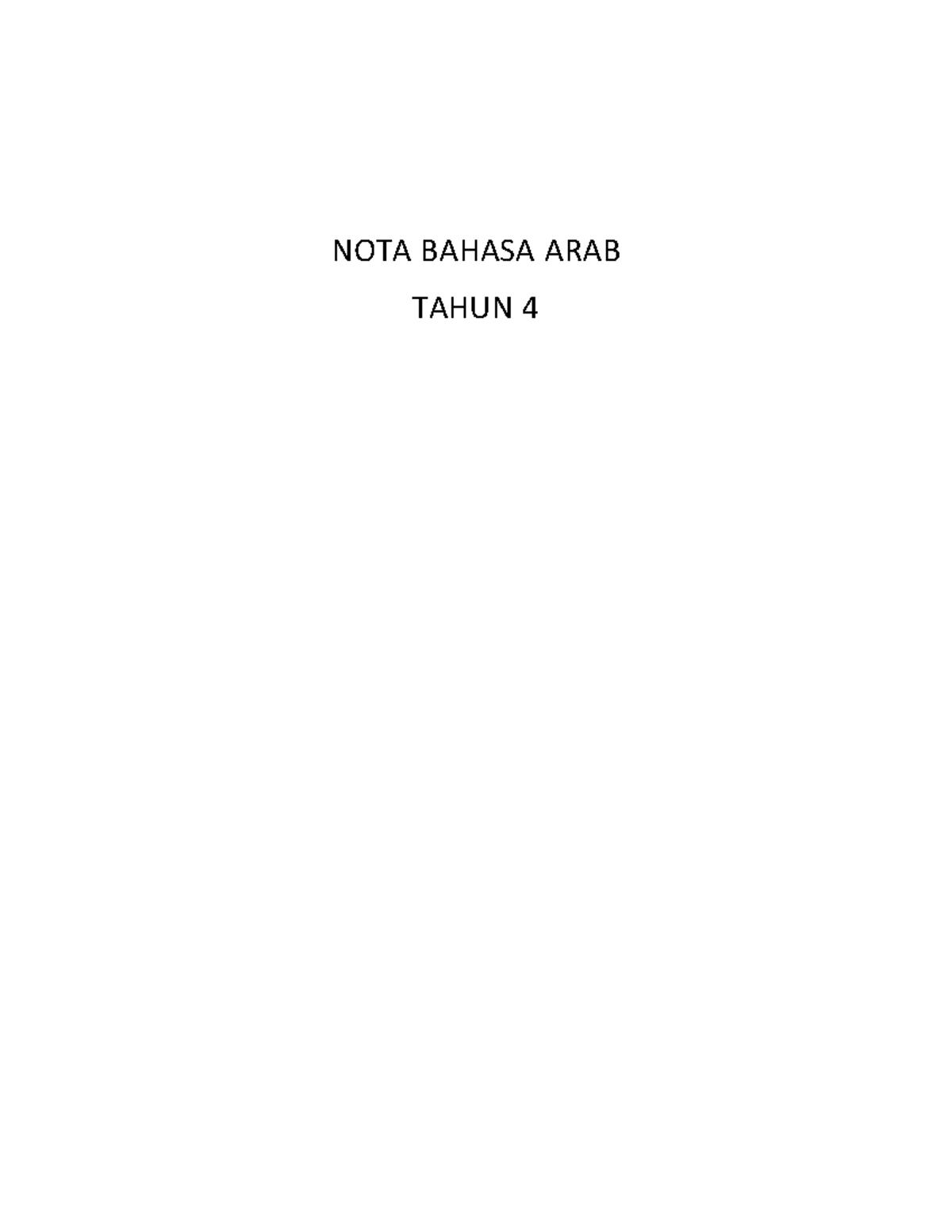 NOTA Bahasa ARAB Tahun 4 - NOTA BAHASA ARAB TAHUN 4 الأَرْقَام ...