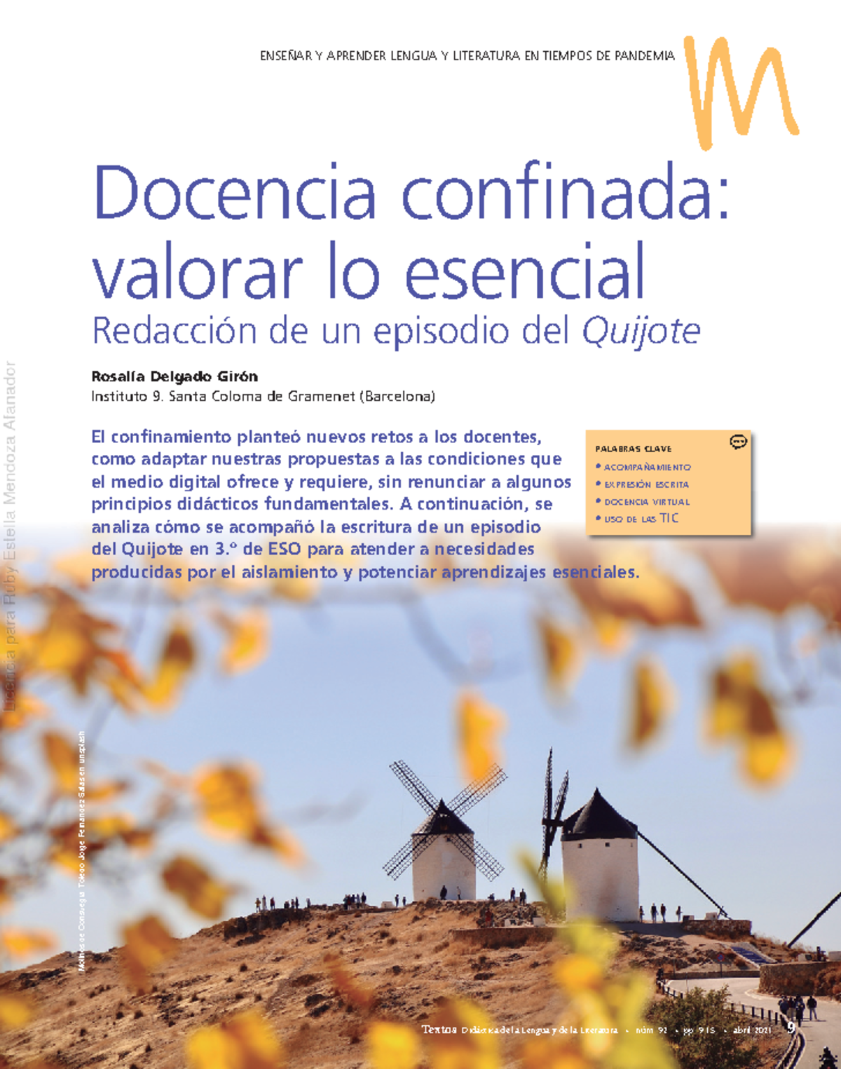 Docencia confinada valorar lo esencial tx092100894 - Textos Didáctica ...