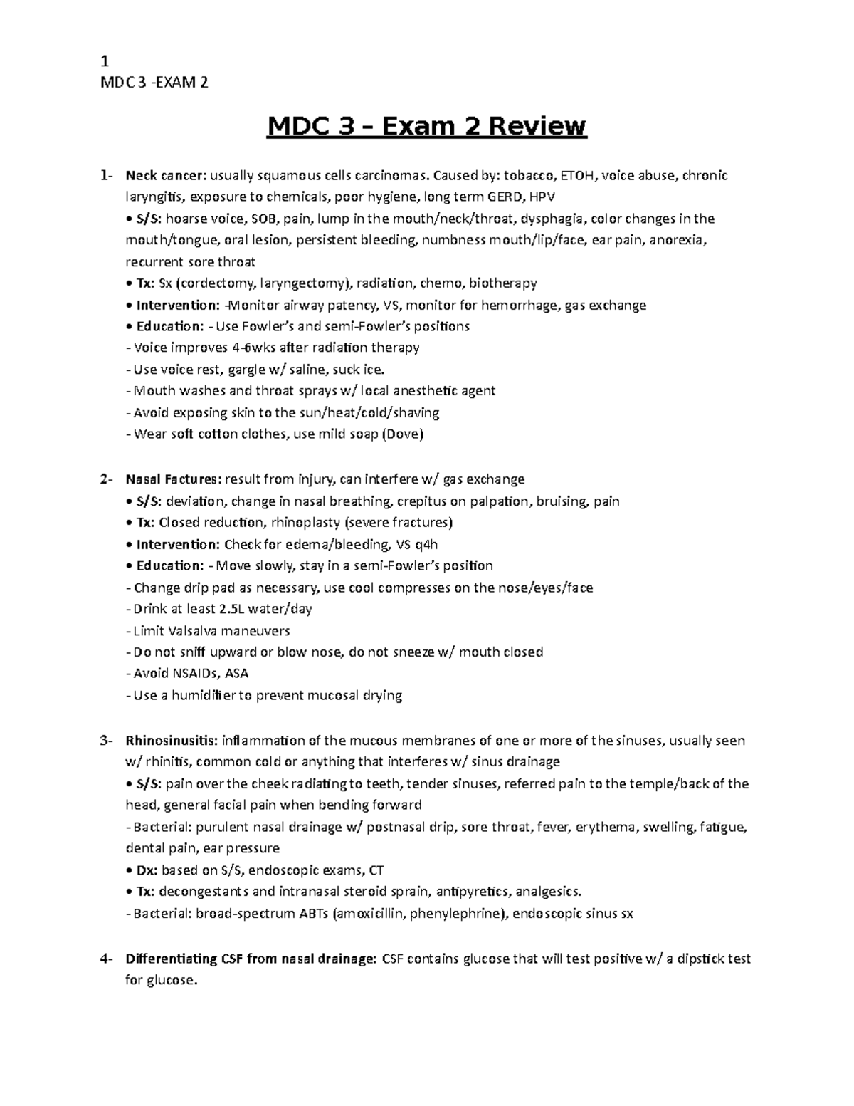 MDC 3 Exam 2 review - Lecture notes 5-7 - 1 MDC 3 2 MDC 3 Exam 2 Review ...