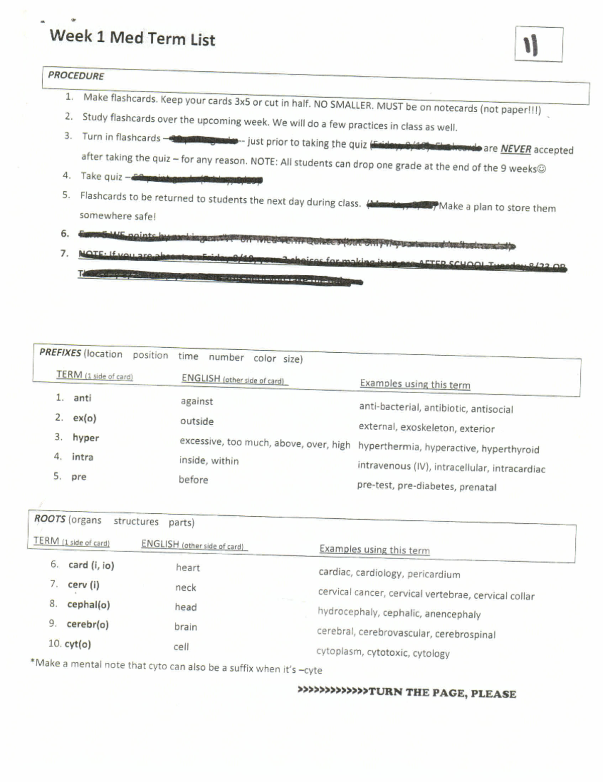 Medical Terms Week 1 - bgvfrcdvgtvfc d - Week 1 Med Term List PROCEDURE ...