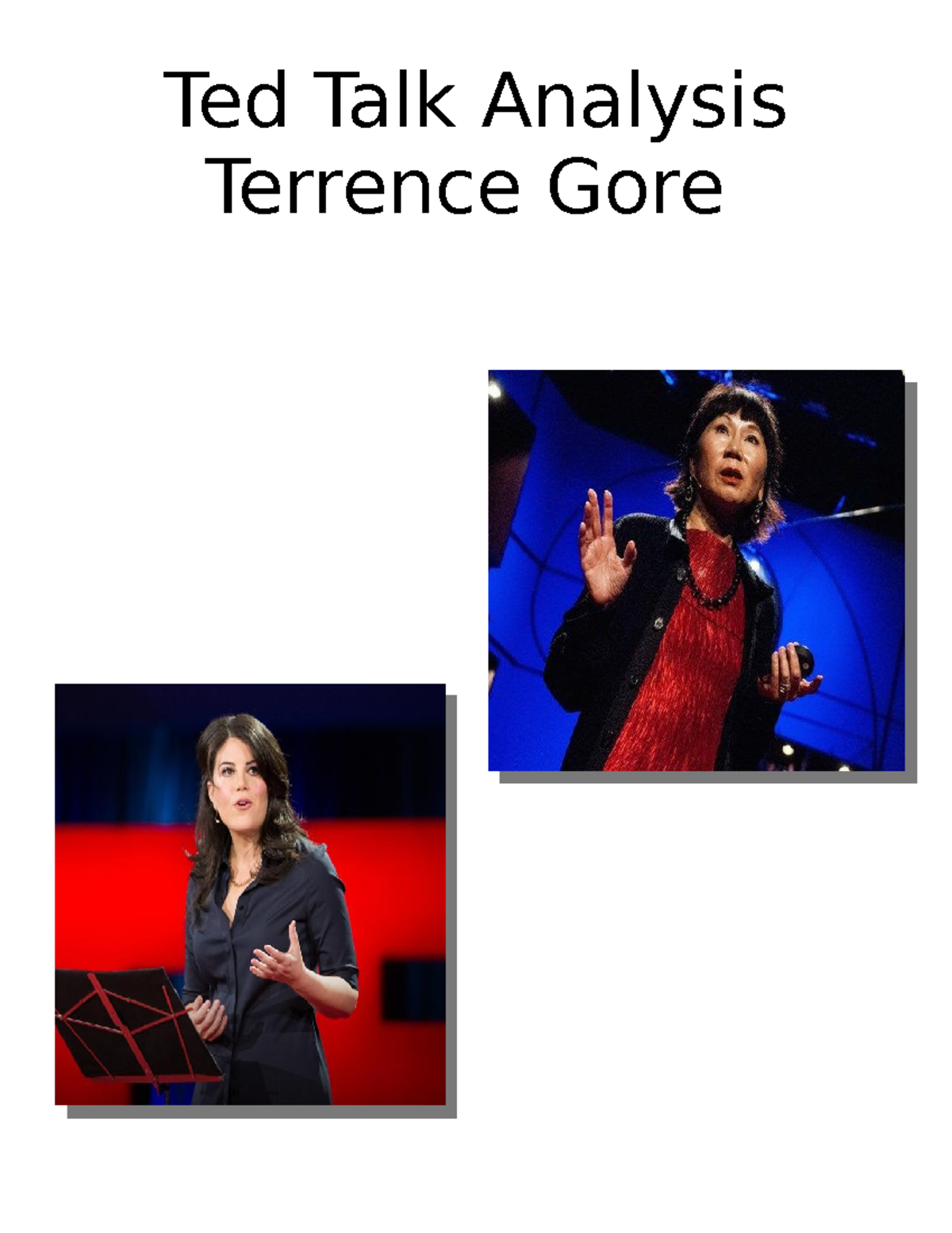 Document 23 copy - n/a - Ted Talk Analysis Terrence Gore The Price of ...