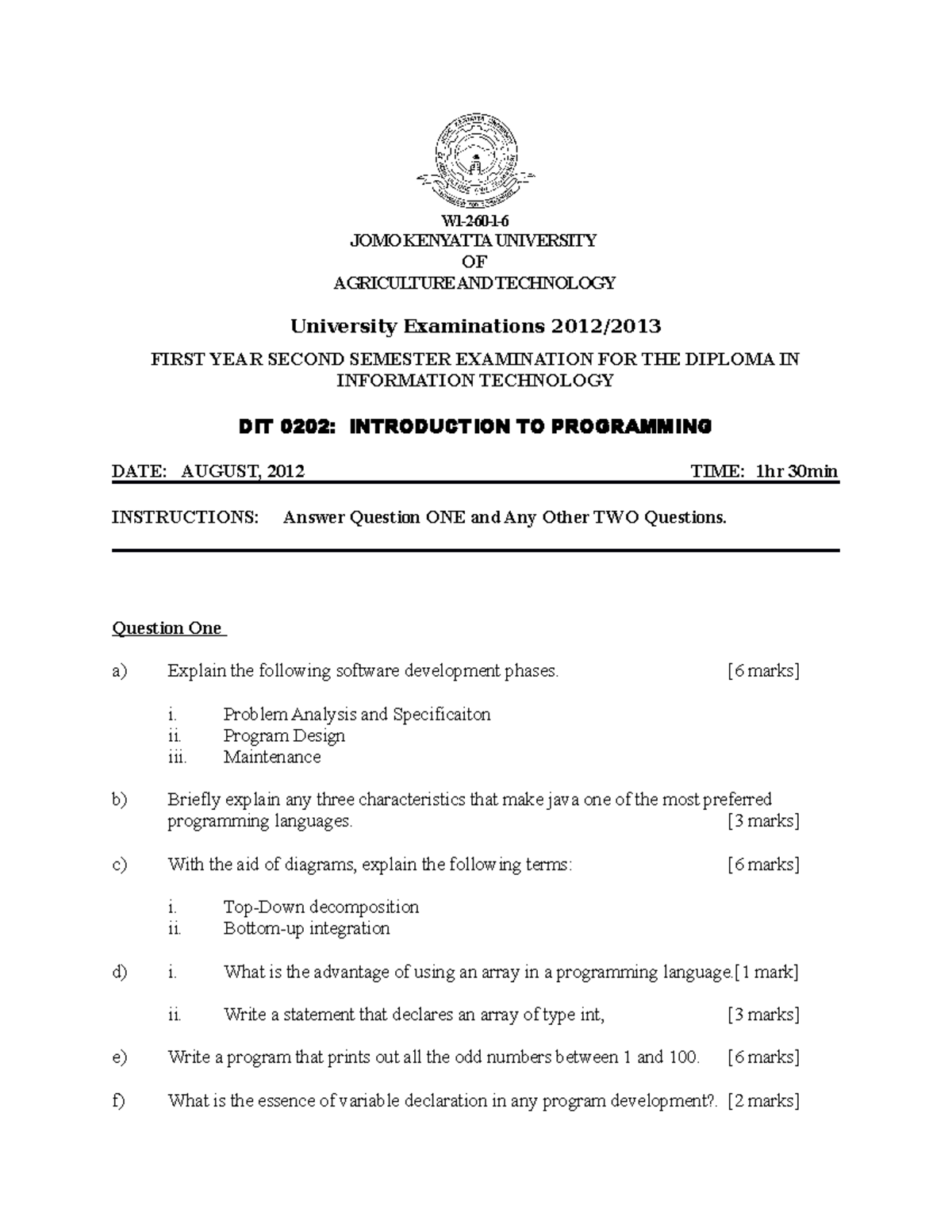 DIT 0202 Nakuru - exam - Network Essentials - JKUAT - Studocu