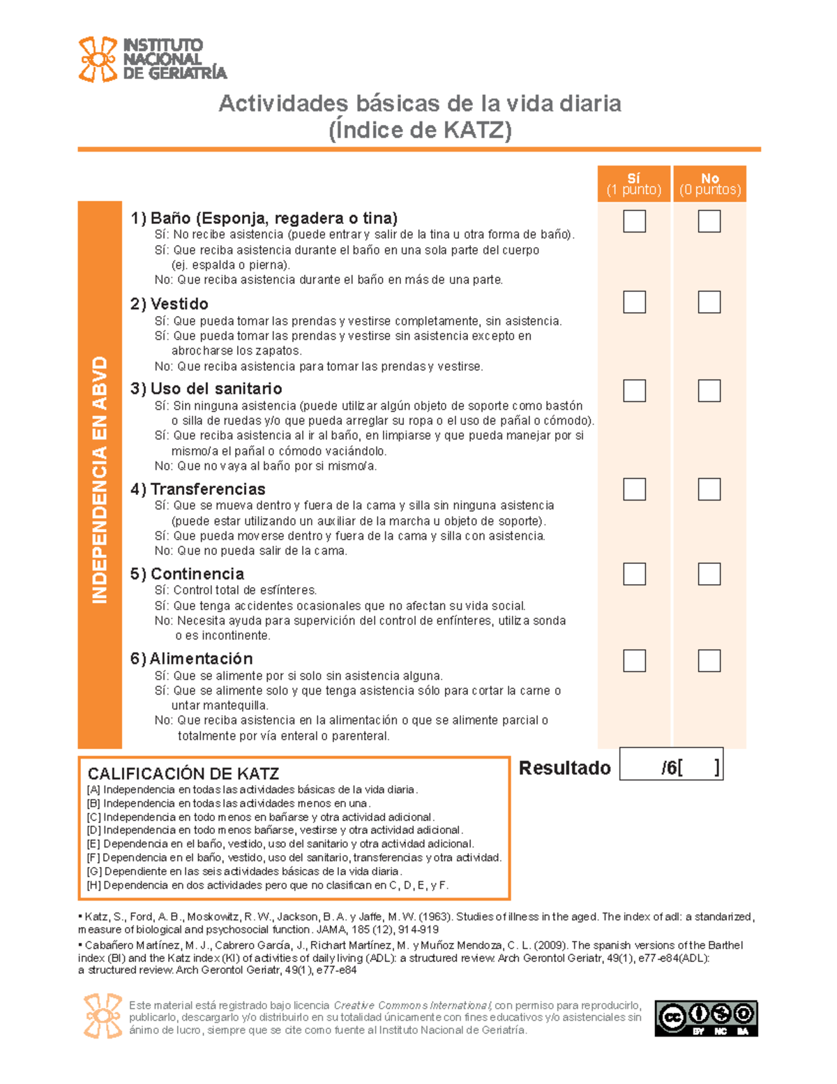 Geronto-solo escalas - Resumen Gerontología - Actividades básicas de la ...