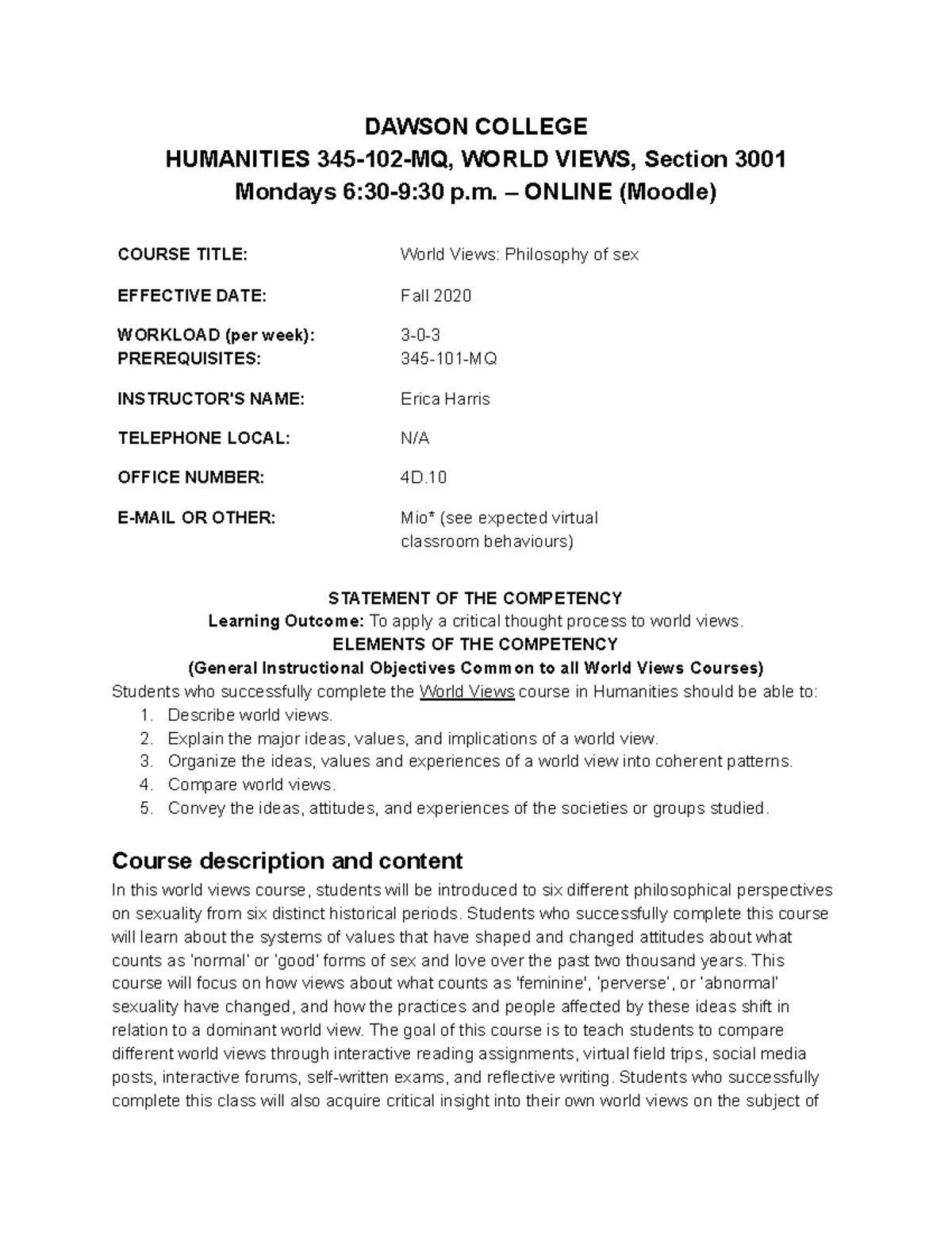 Course outline (Section 3001) - DAWSON COLLEGE HUMANITIES 345-102-MQ ...