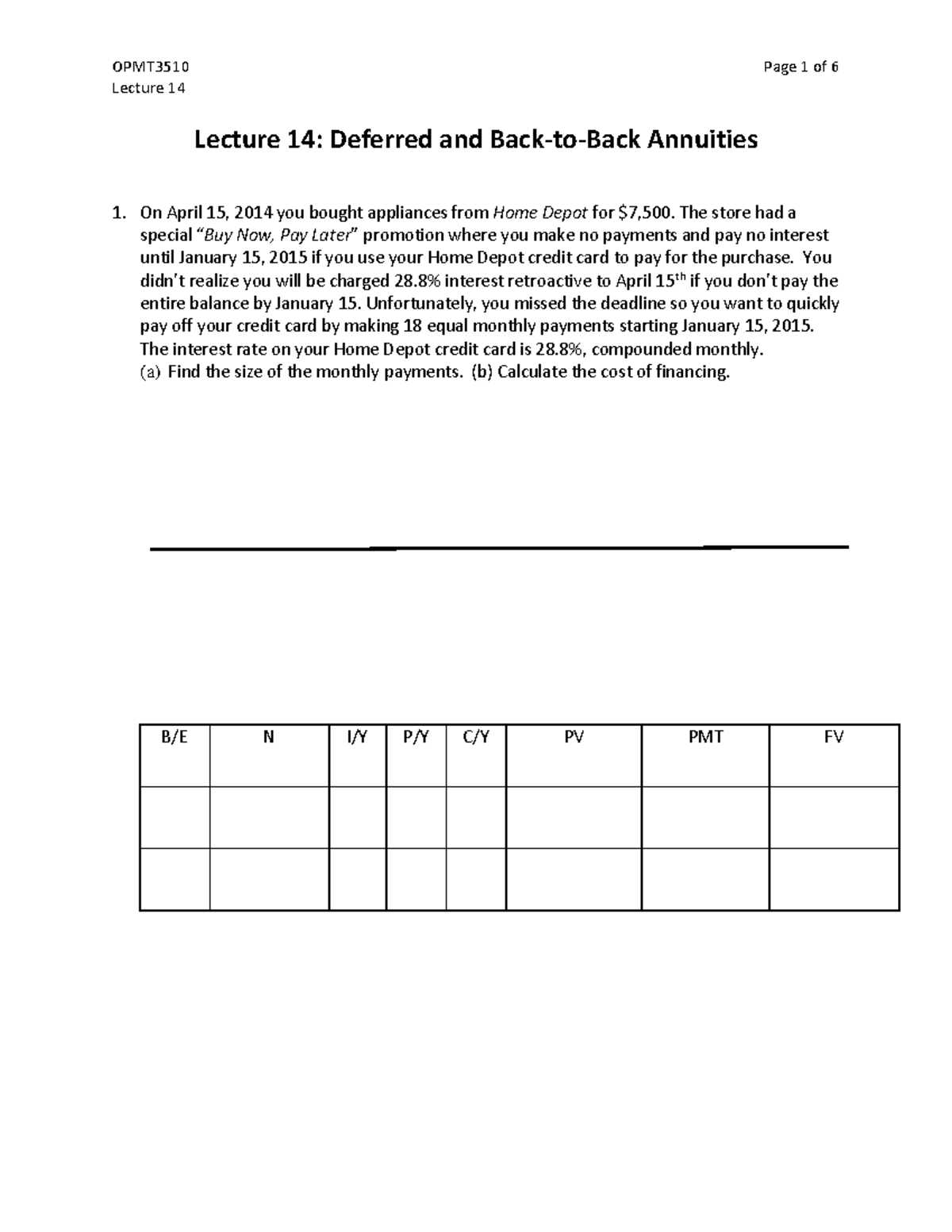 Lecture 14 Handout - Lecture 14 Lecture 14 : Deferred and Back-to -Back ...