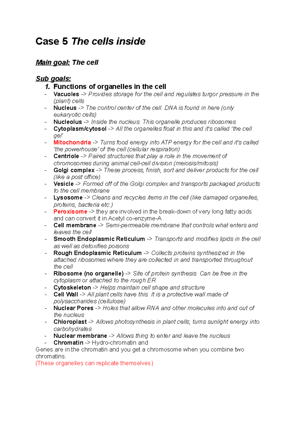 Case 5 The cells inside - Casus 5 van BMS1001 - Case 5 The cells inside ...