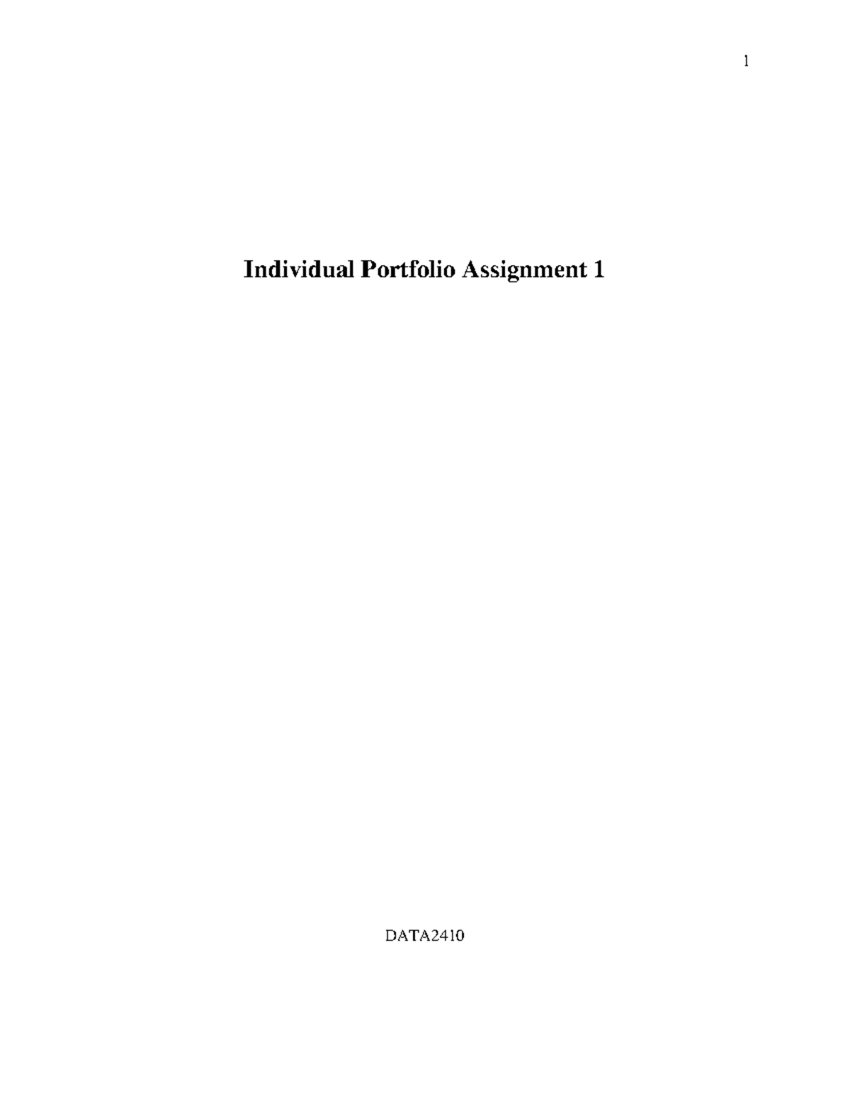 Oblig 1 - Table of Contents 1. Introduction The task in the obligatory ...