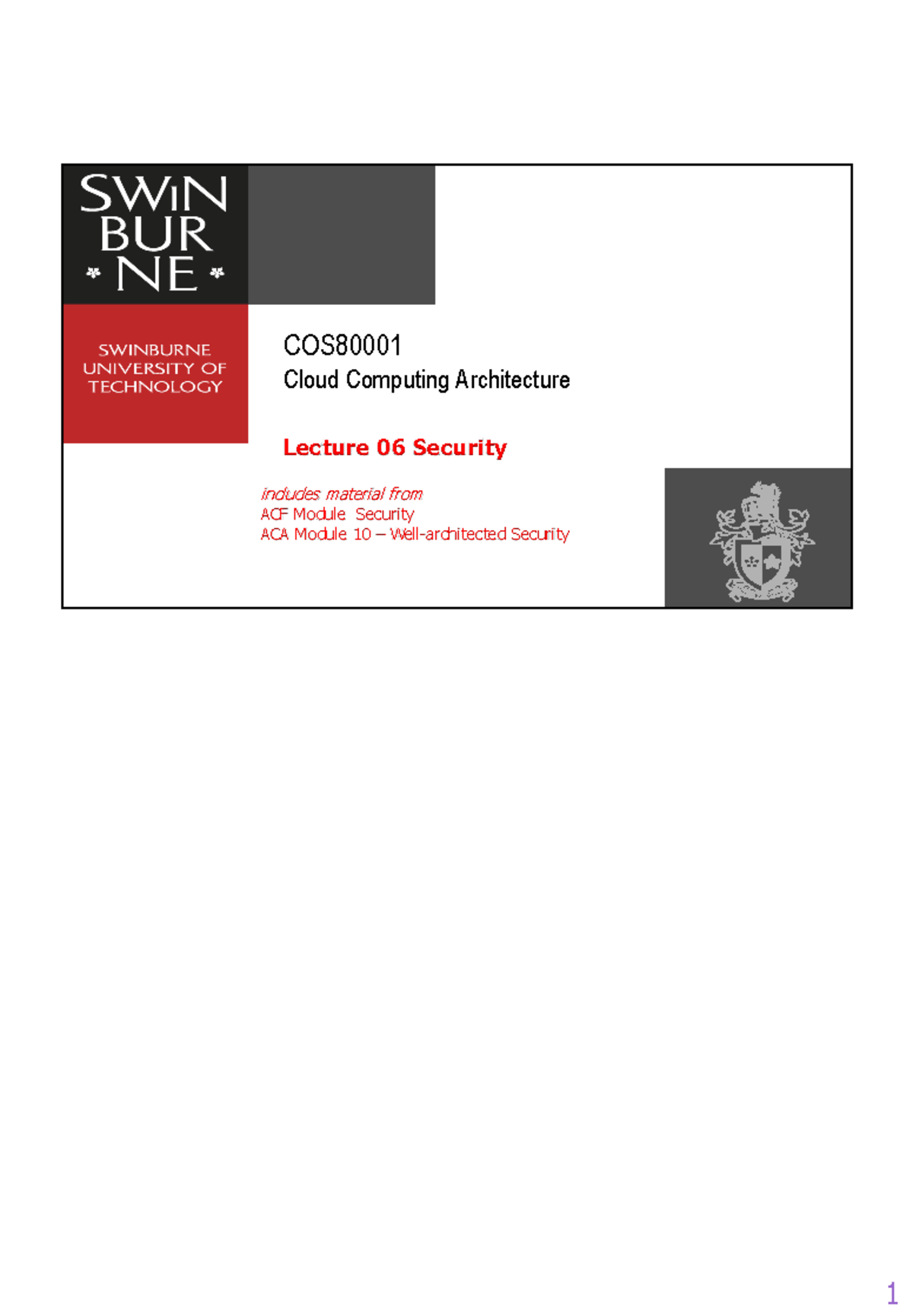 Lecture 06 Security v1 - truong nhu cut - 1 COS Cloud Computing ...