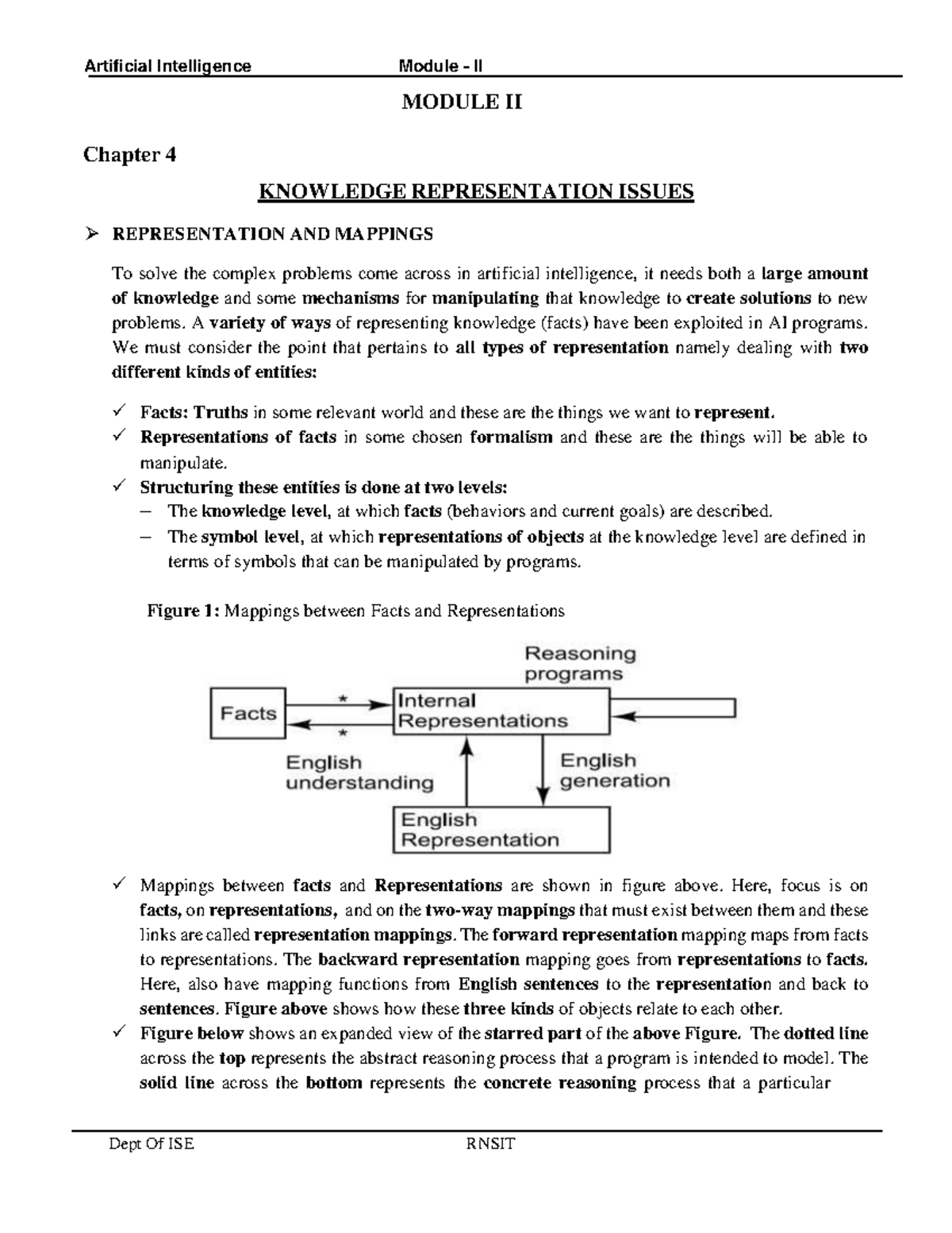 18CS753 AI Module 22 - Chapter 4 MODULE II KNOWLEDGE REPRESENTATION ...
