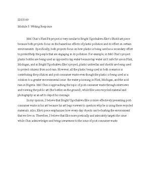 Module 4- Writing Response - IDS Module 4: Writing Response The Poster ...