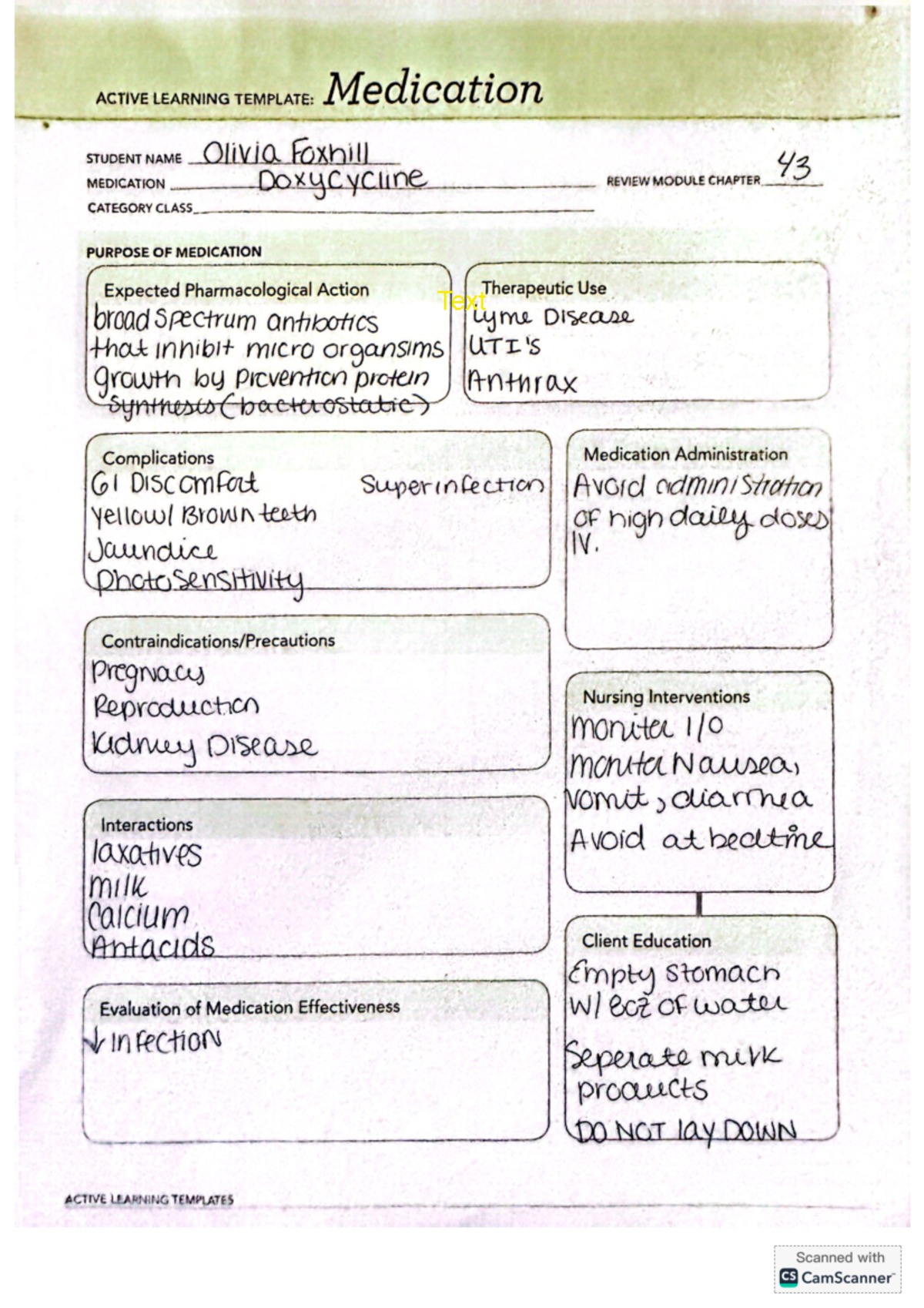 Community ATI Template - ACTIVE LEARNING TEMPLATE: Medication STUDENT ...