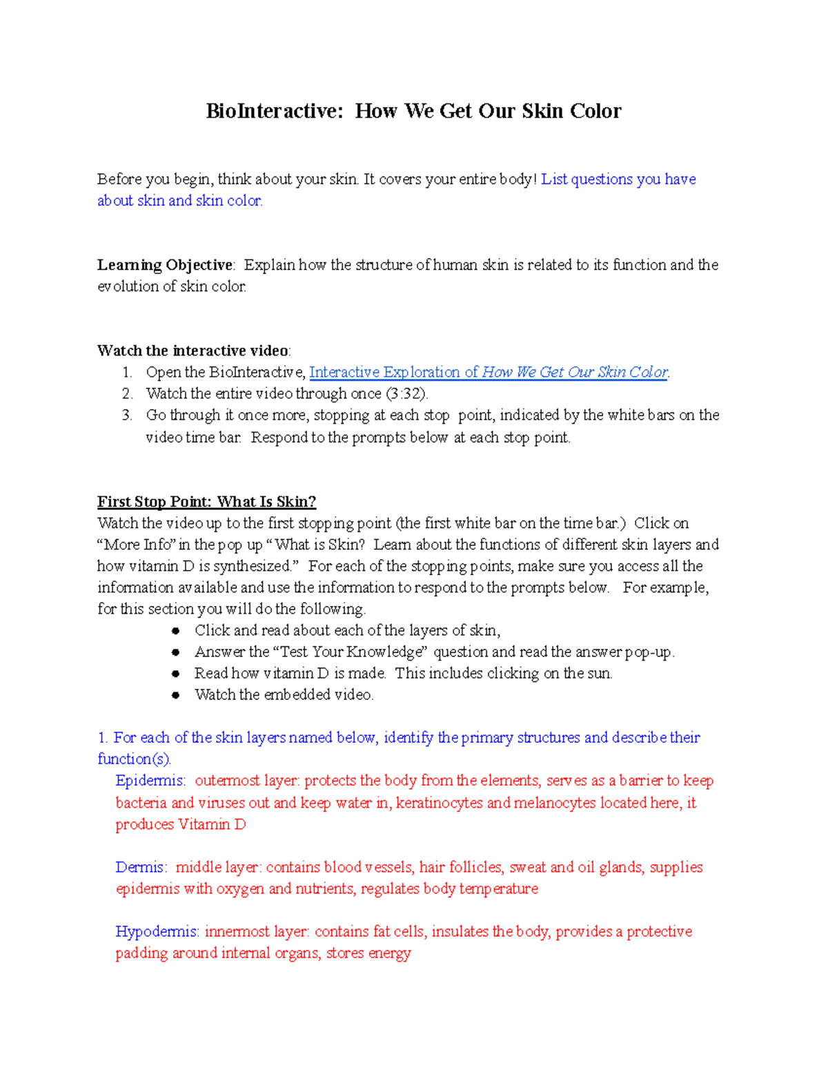 Kelly Chhangur - Bio Interactive How We Get Our Skin Color ...