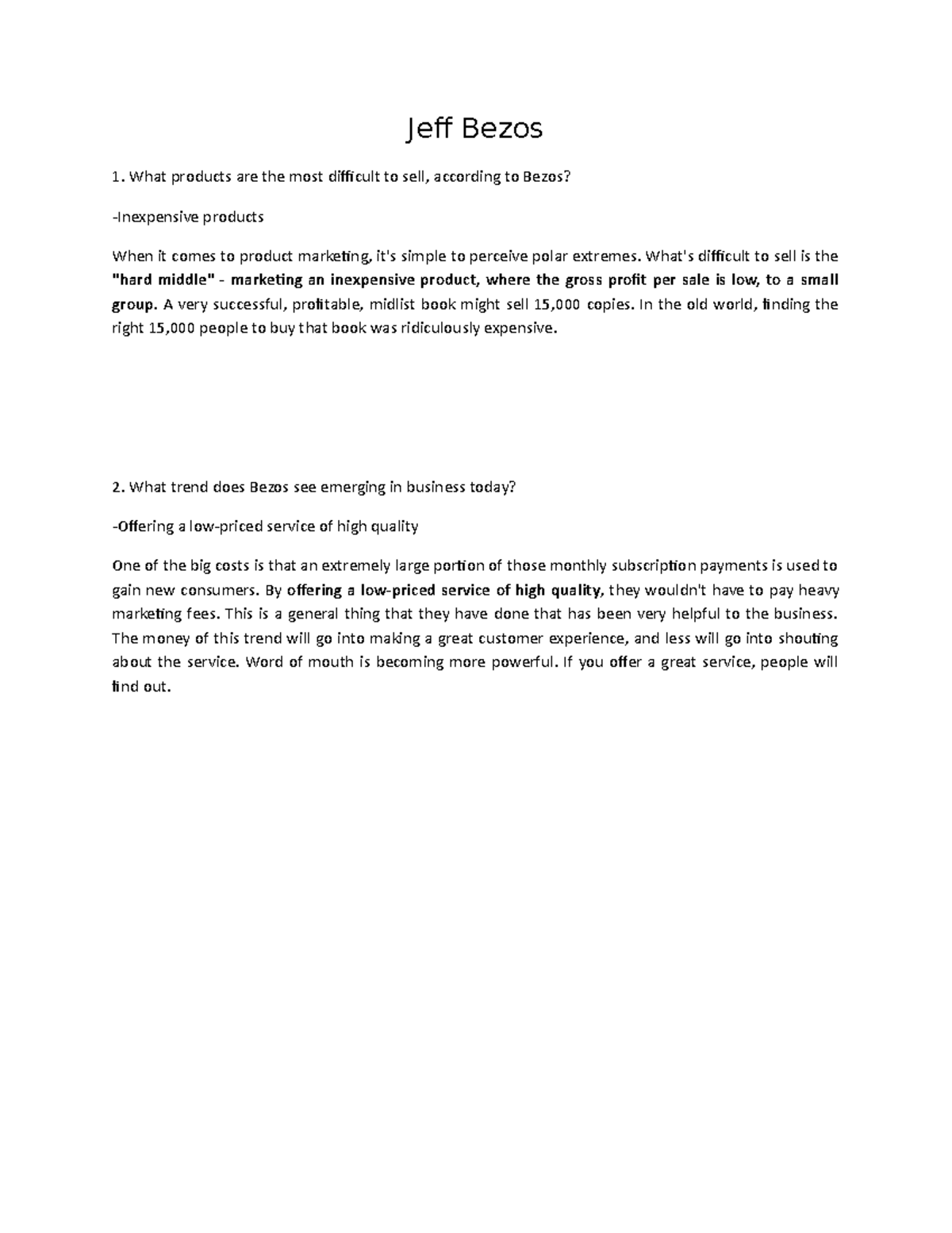 Jeff Bezos - for school - English - SLU - Studocu