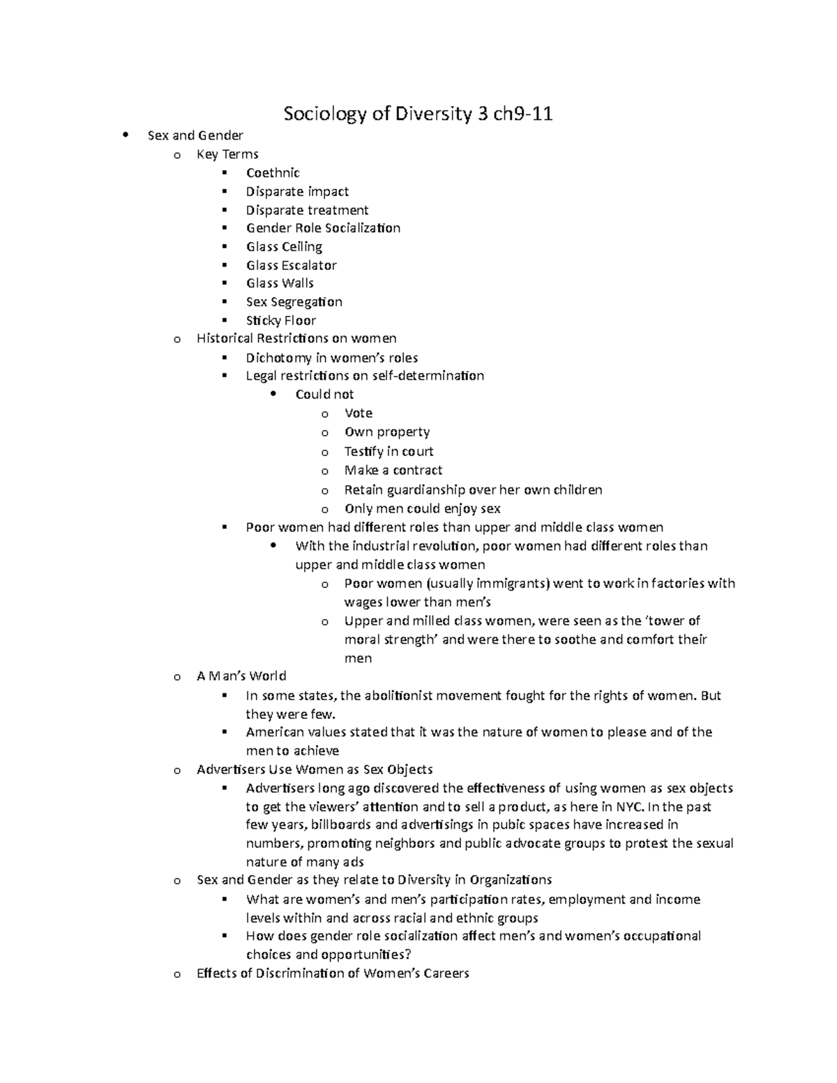 Sociology of Diversity 3 - But they were few. American values stated ...