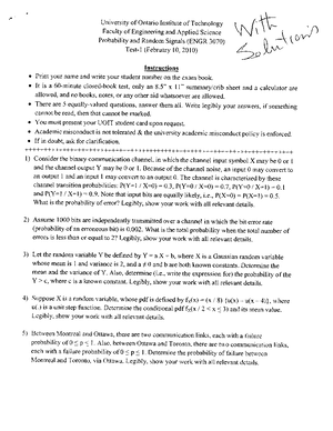 3070 Exam - Grouo-A - FINAL EXAM - ELEE3070U Final Exam Group-A Instructions You must follow the ...