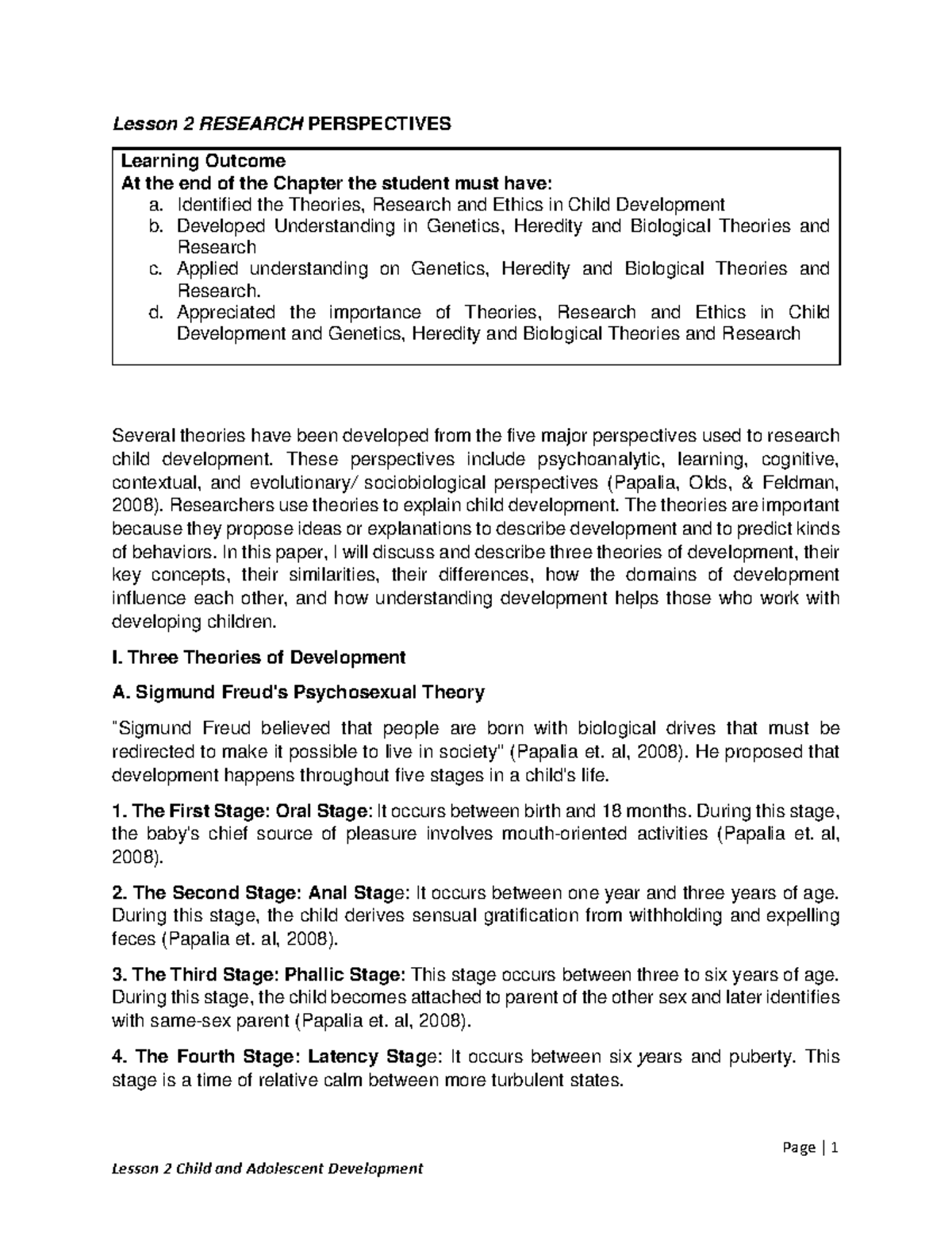 Lesson 2 - Research Perspective - Page | 1 Lesson 2 RESEARCH ...