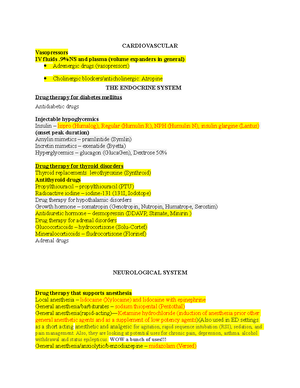 Exam 4 pharm II - CARDIOVASCULAR Vasopressors IV fluids .9%NS and ...