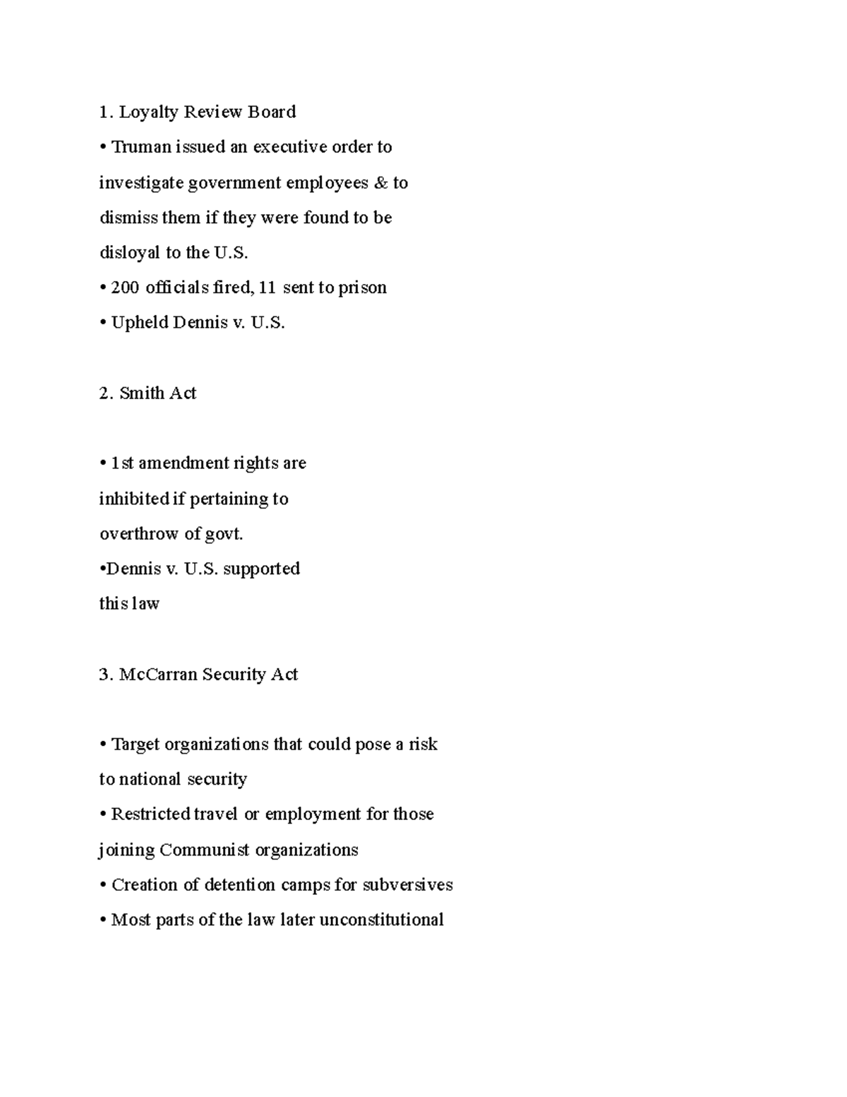 Loyalty Review Board - U.S. History is the interaction between people ...