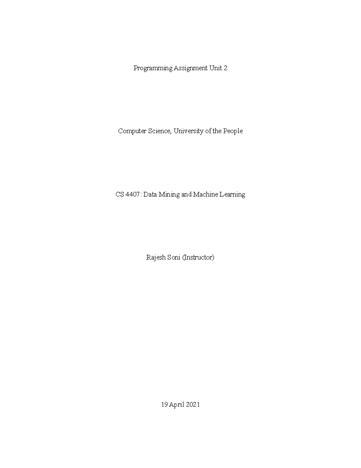 Dmassignment 2 Lecture Notes Programming Assignment Unit 2 Computer 4078