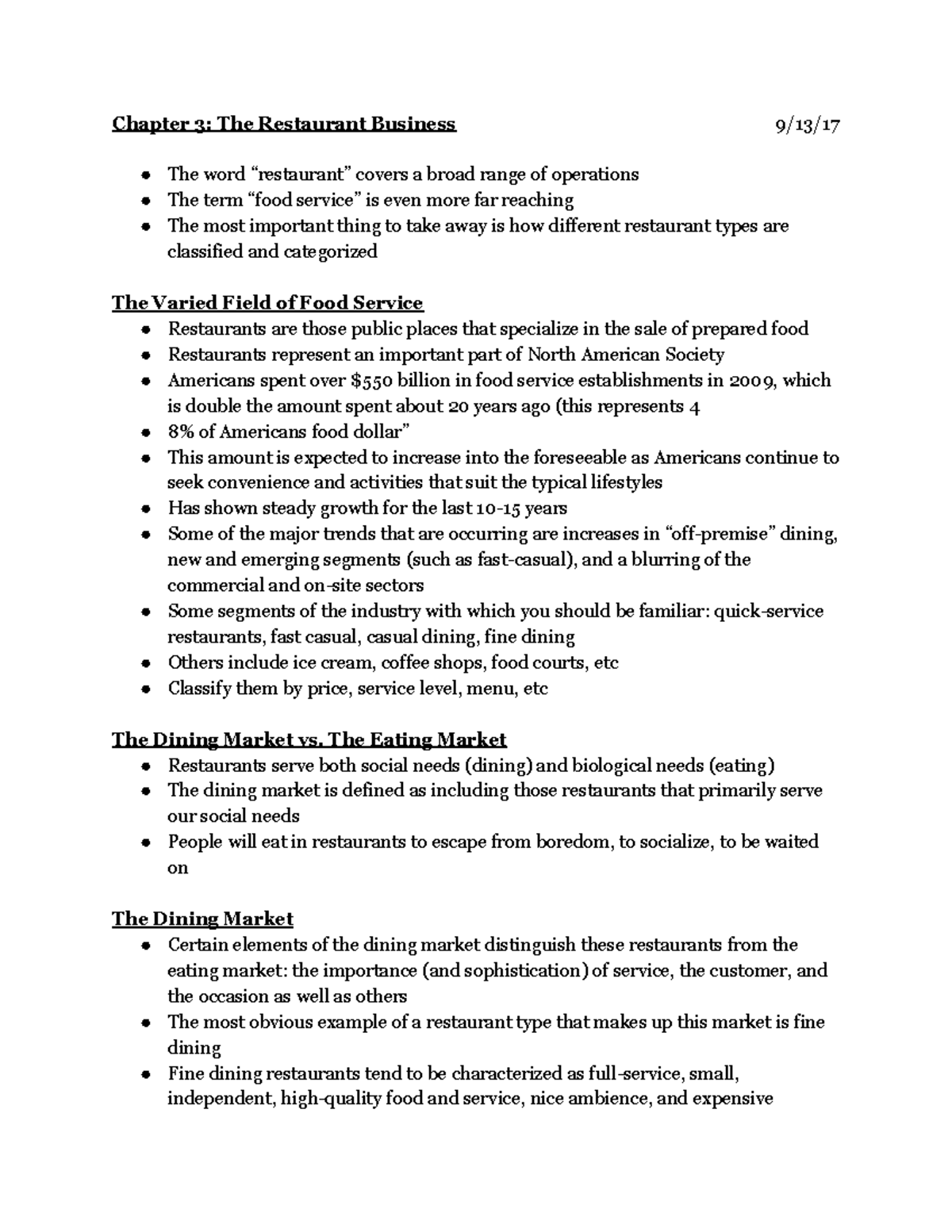 Chapter 3 The Restaurant Business 9 13 17 - Chapter 3: The Restaurant ...