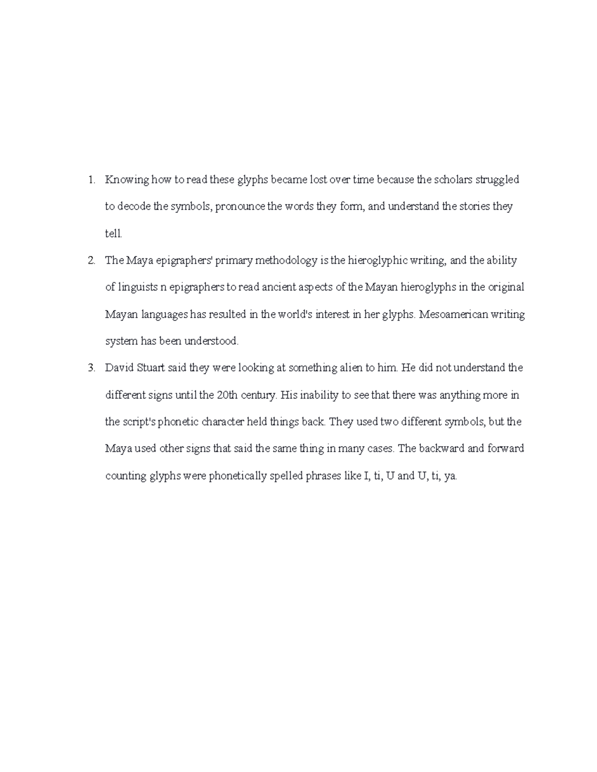 Assignment 12 Cracking the Maya Code - Knowing how to read these glyphs ...