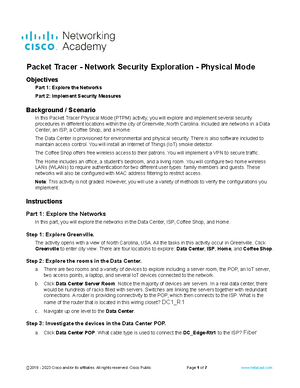 3.11.1-packet-tracer-network-security-exploration-physical-mode - Objectives Part 1: Explore the ...