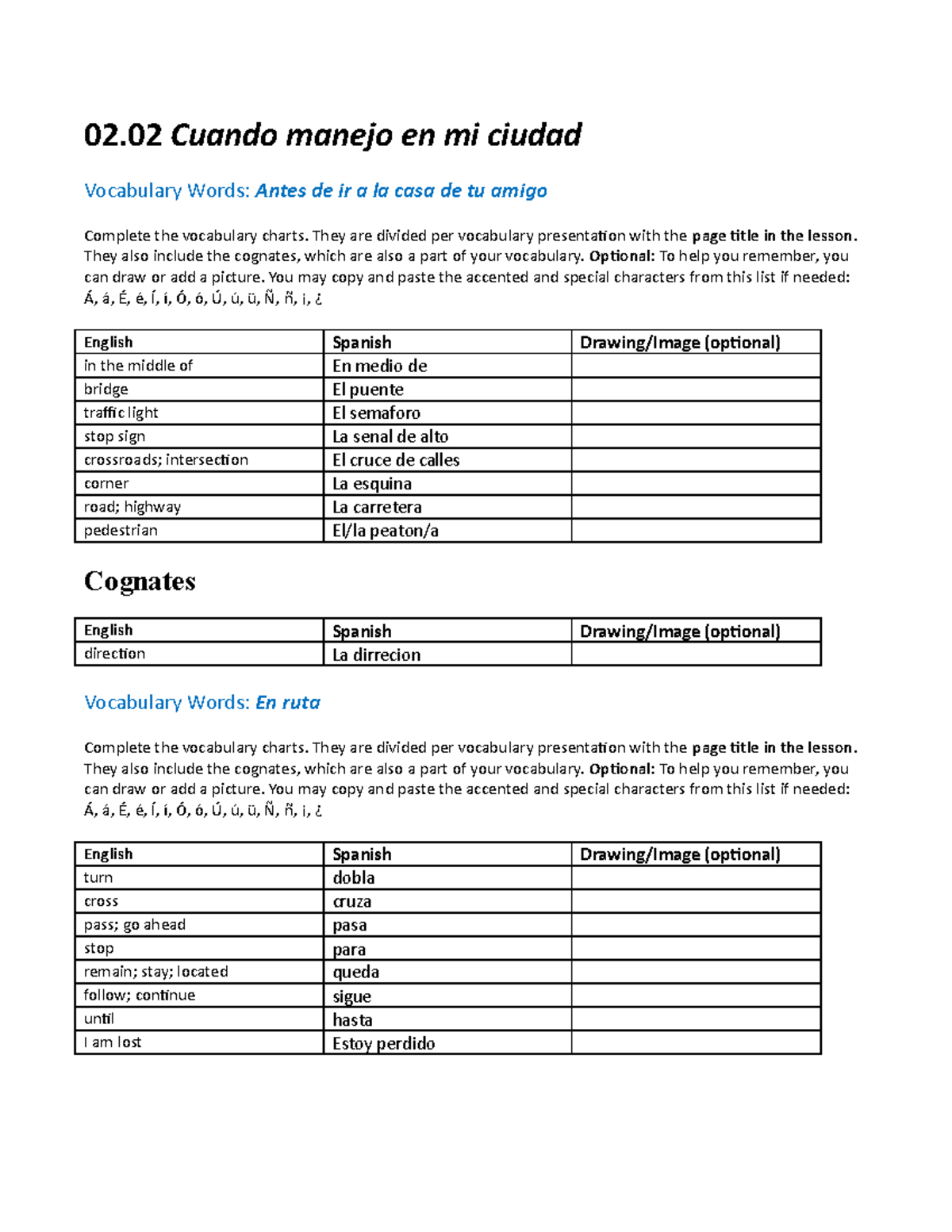 02 02 notes - Spanish module for online learning but i'm just uploading ...