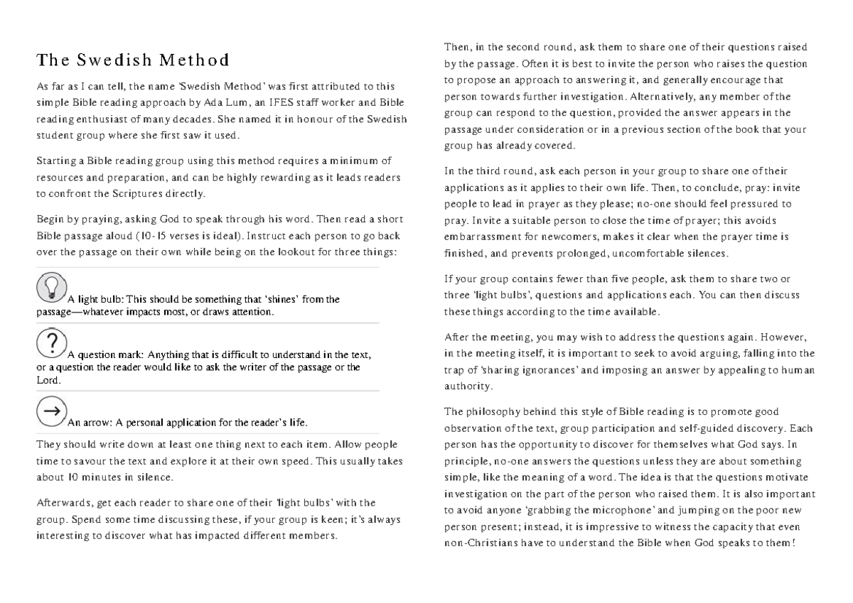 The-Swedish-Method - The Swedish Method As far as I can tell, the name ...