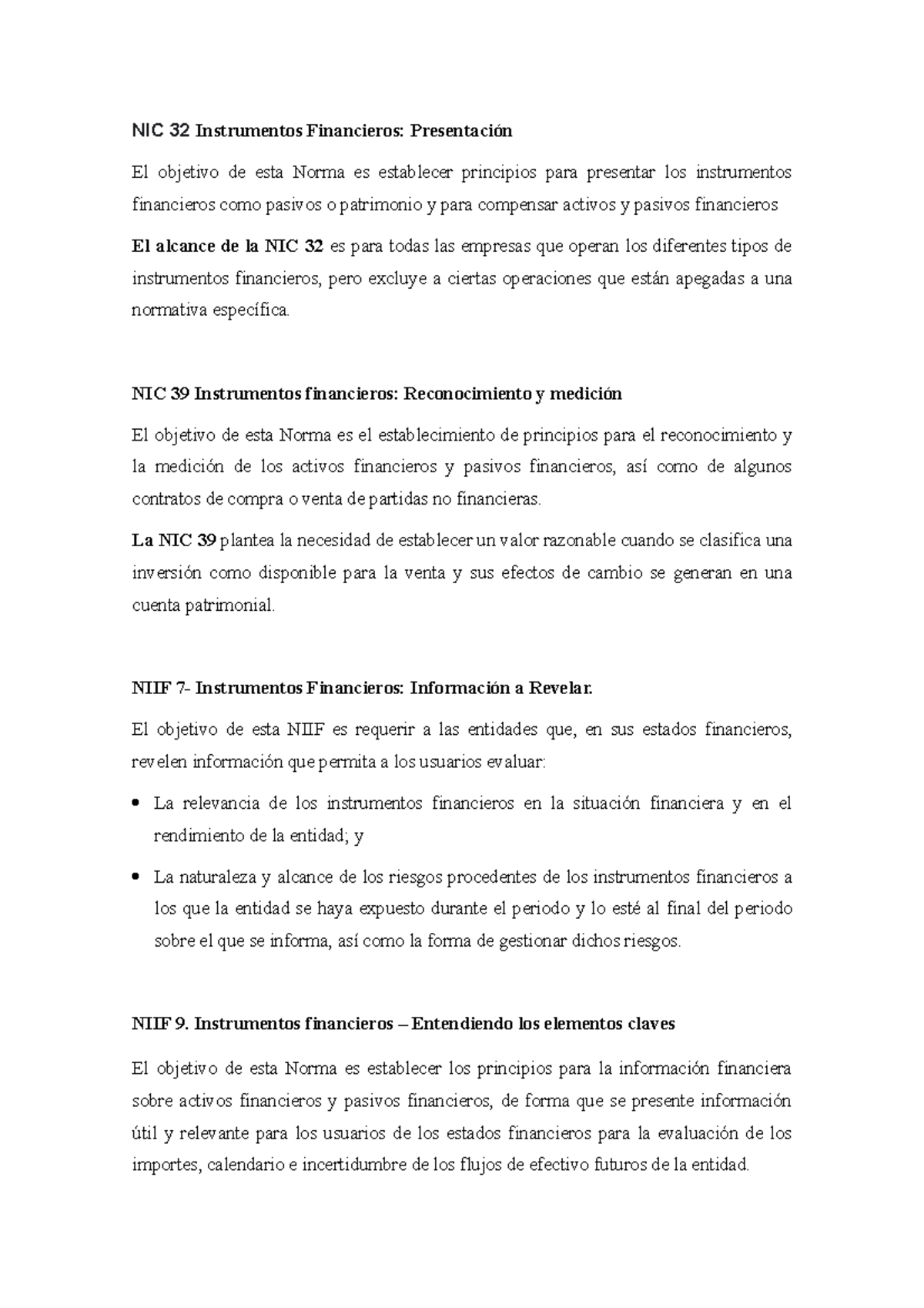 Instrumentos Foinancieros EN LAS NIIF- Mirian M - NIC 32 Instrumentos ...