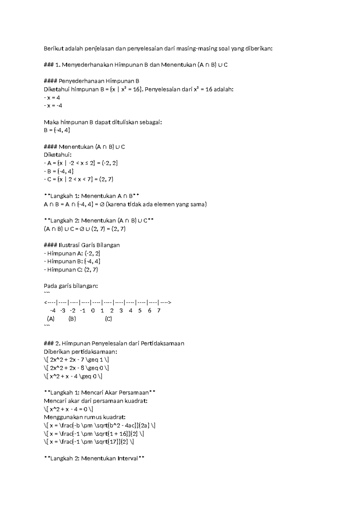 Kalkulus diskusi 1 - Berikut adalah penjelasan dan penyelesaian dari ...