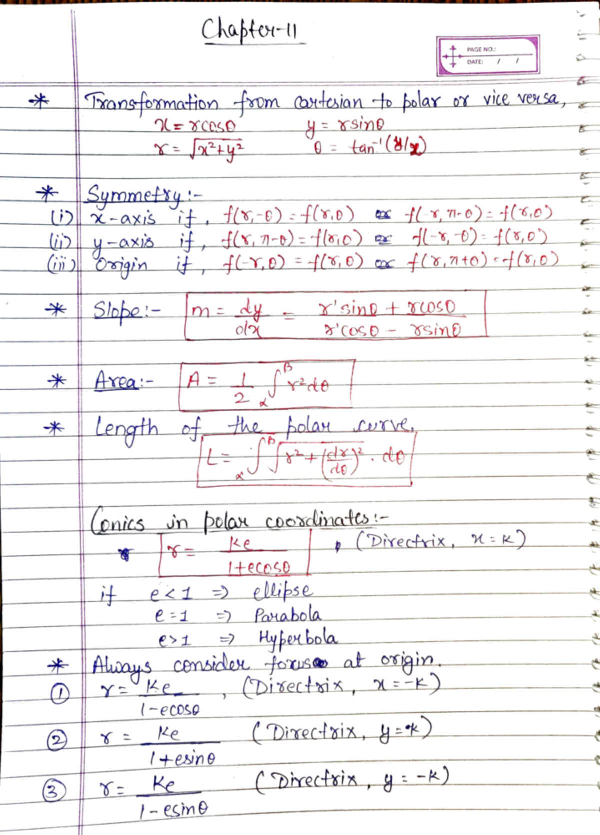 Short Notes - Math - Mathematics 2 - Studocu