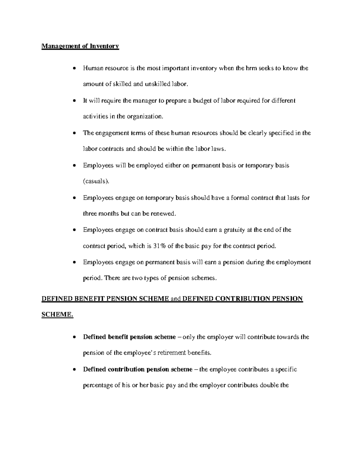 Management OF Inventory and - Management of Inventory Human resource is ...