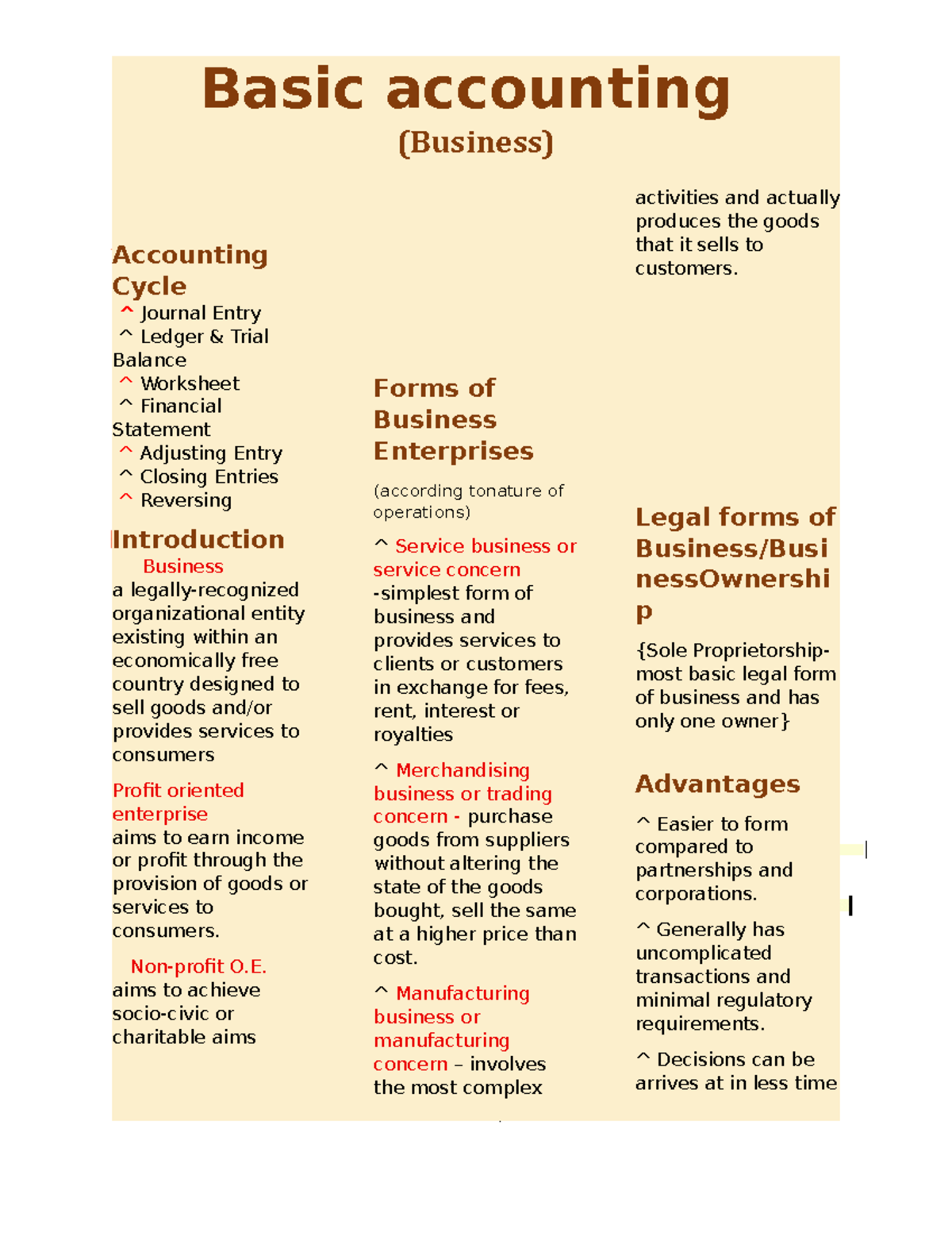 Acc Cycle & Introduction - (Business) Accounting Cycle ^ Journal Entry ...