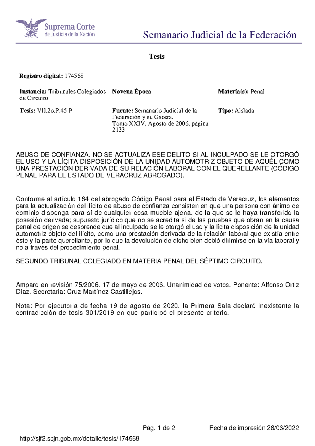 Tesis 174568 - tarea de un maestro - Tesis Registro digital: 174568 ...