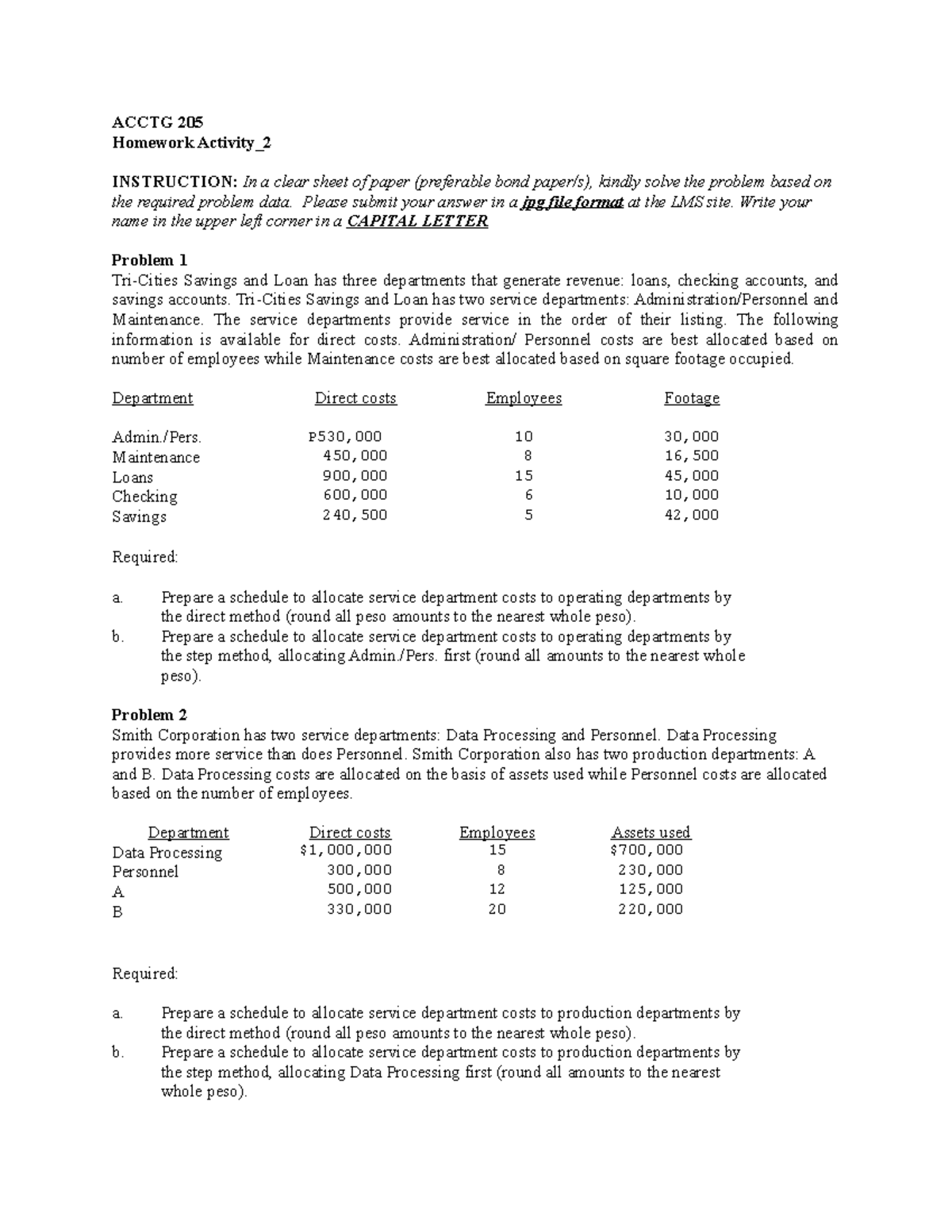 Homework Activity 2 - LABABN - ACCTG 205 Homework Activity_ INSTRUCTION ...